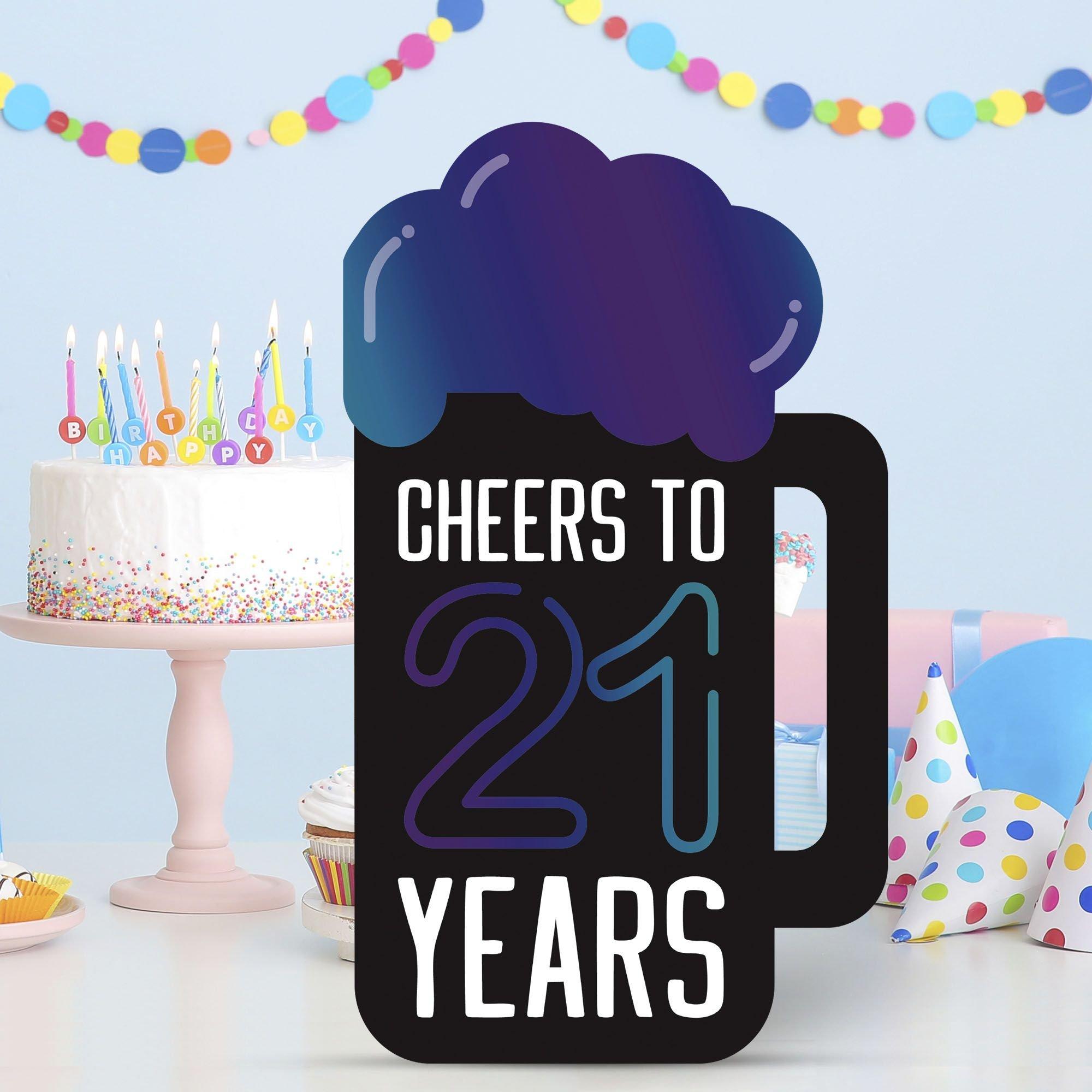 PartyCity Finally 21 Beer Mug Standee | Hamilton Place