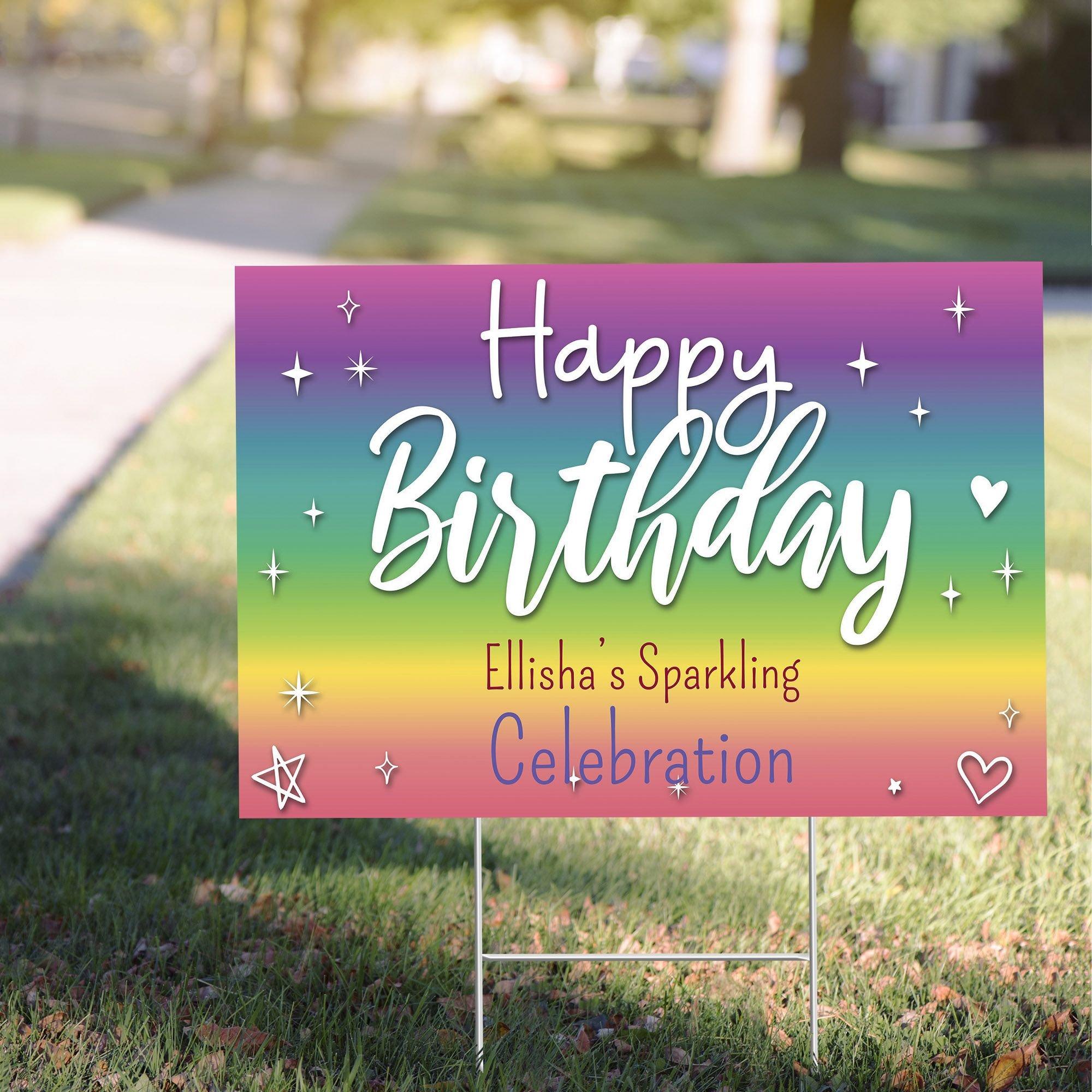 PartyCity Custom Multicolor Sparkle Yard Sign | Hamilton Place