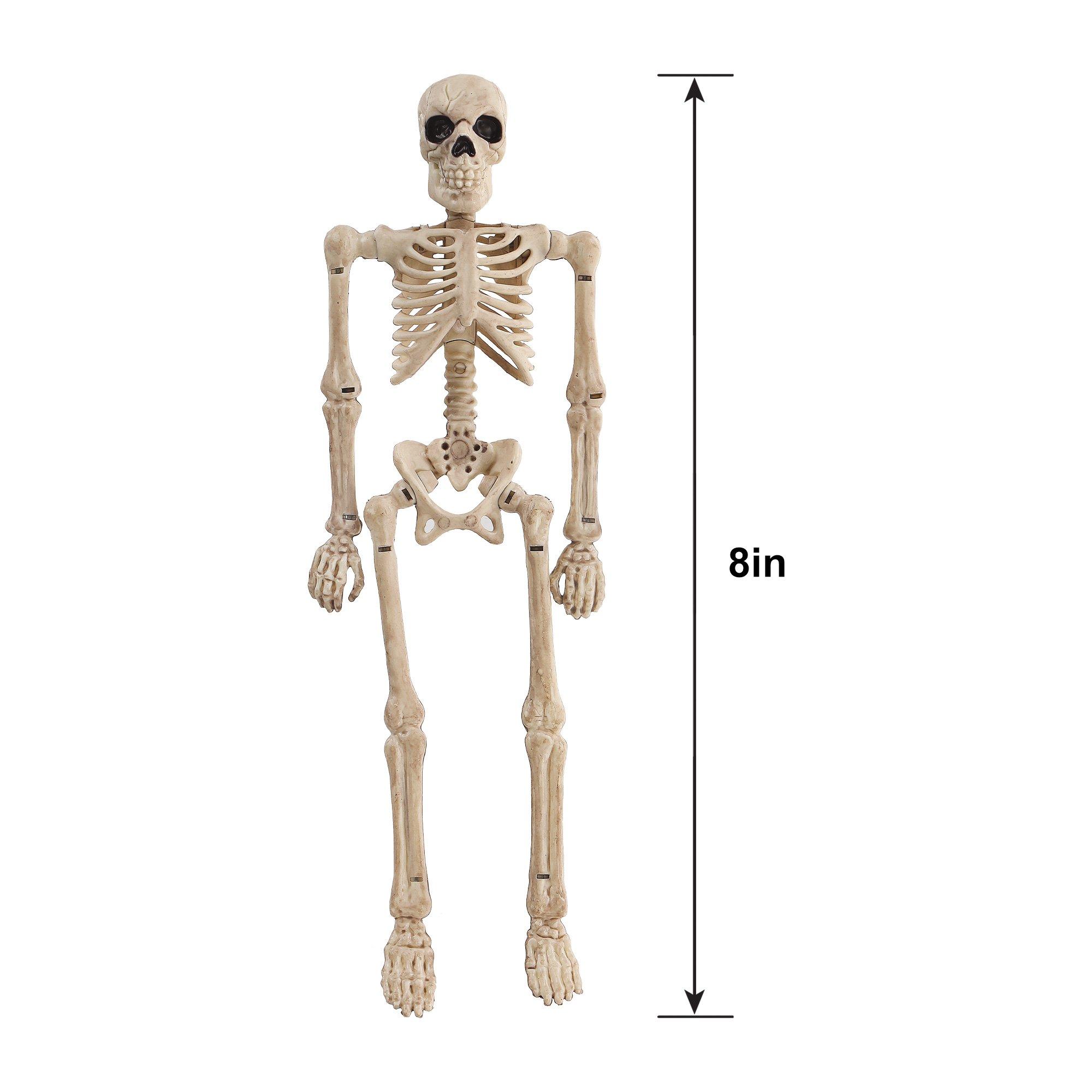 PartyCity Miniature Poseable Skeleton, 8in | Hamilton Place