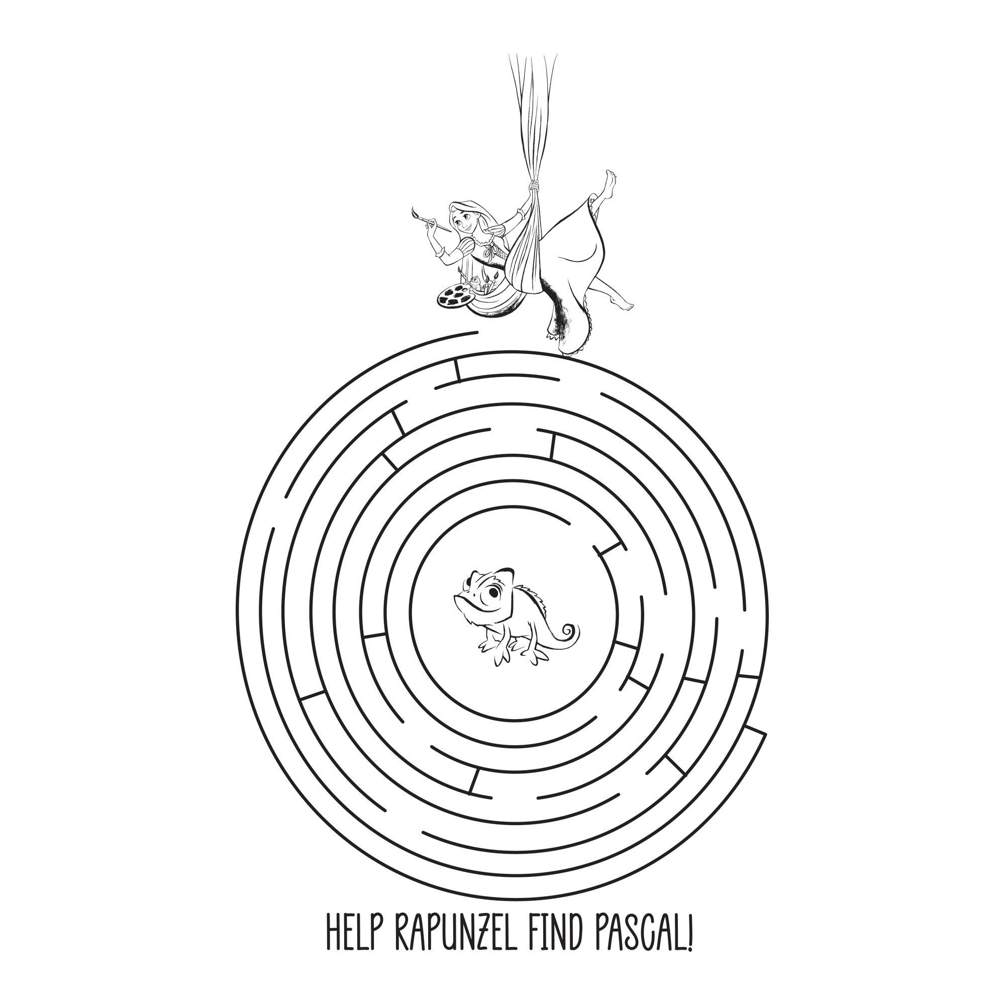 Tangled Pascal In Dress Coloring Pages