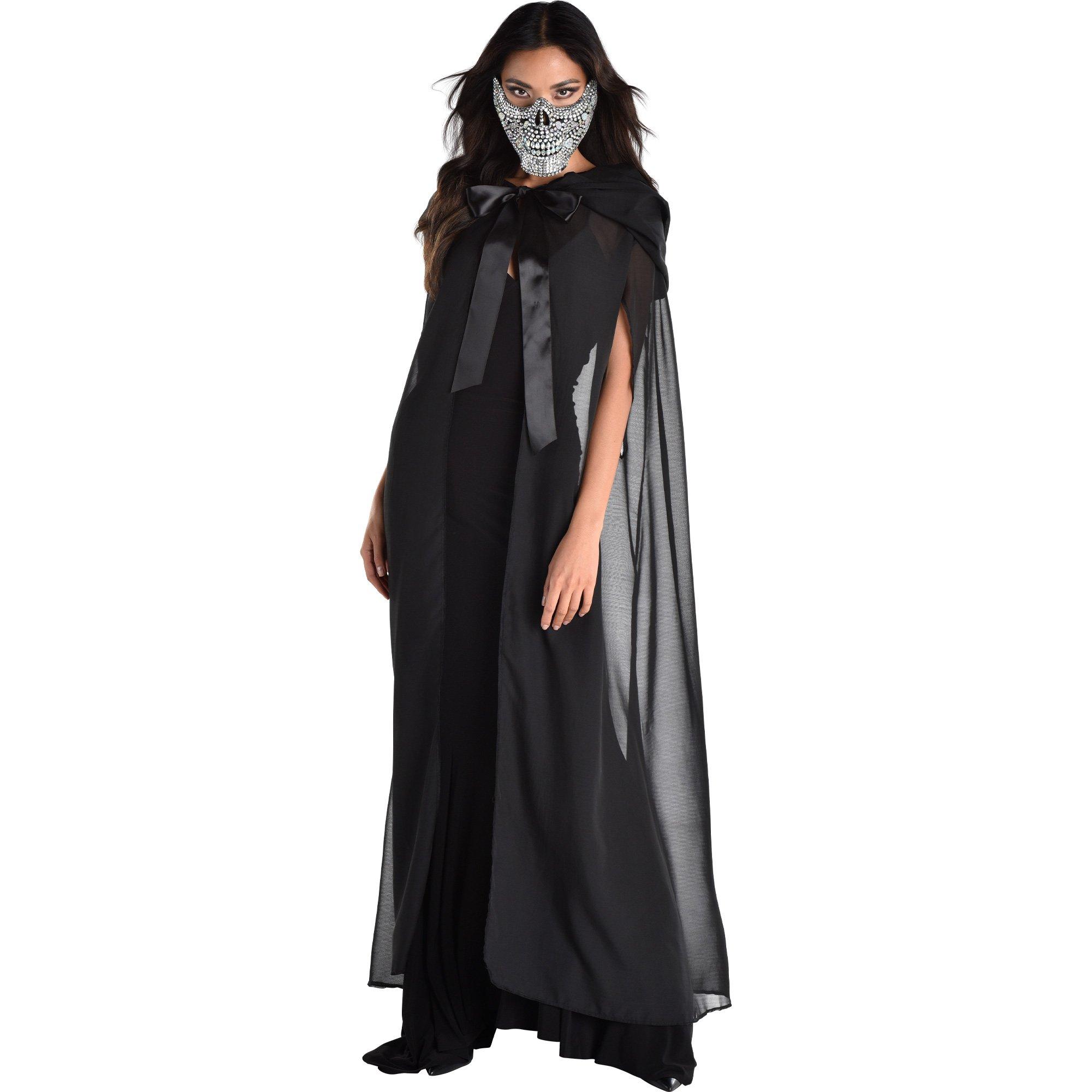 PartyCity Adult Glam Reaper Skull Plastic Half Mask at Hamilton Place ...