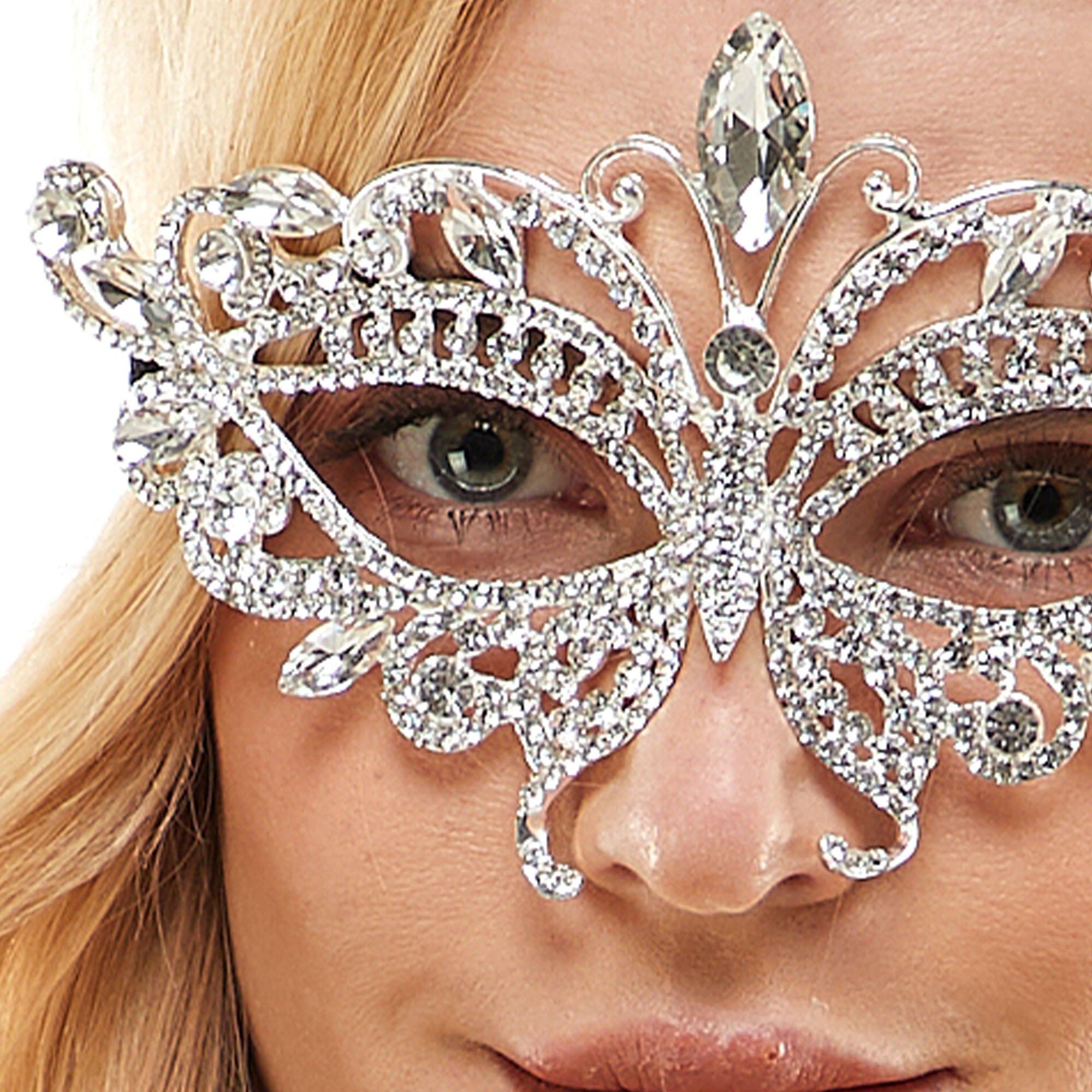 Adult Silver Butterfly Masquerade Mask | Party City