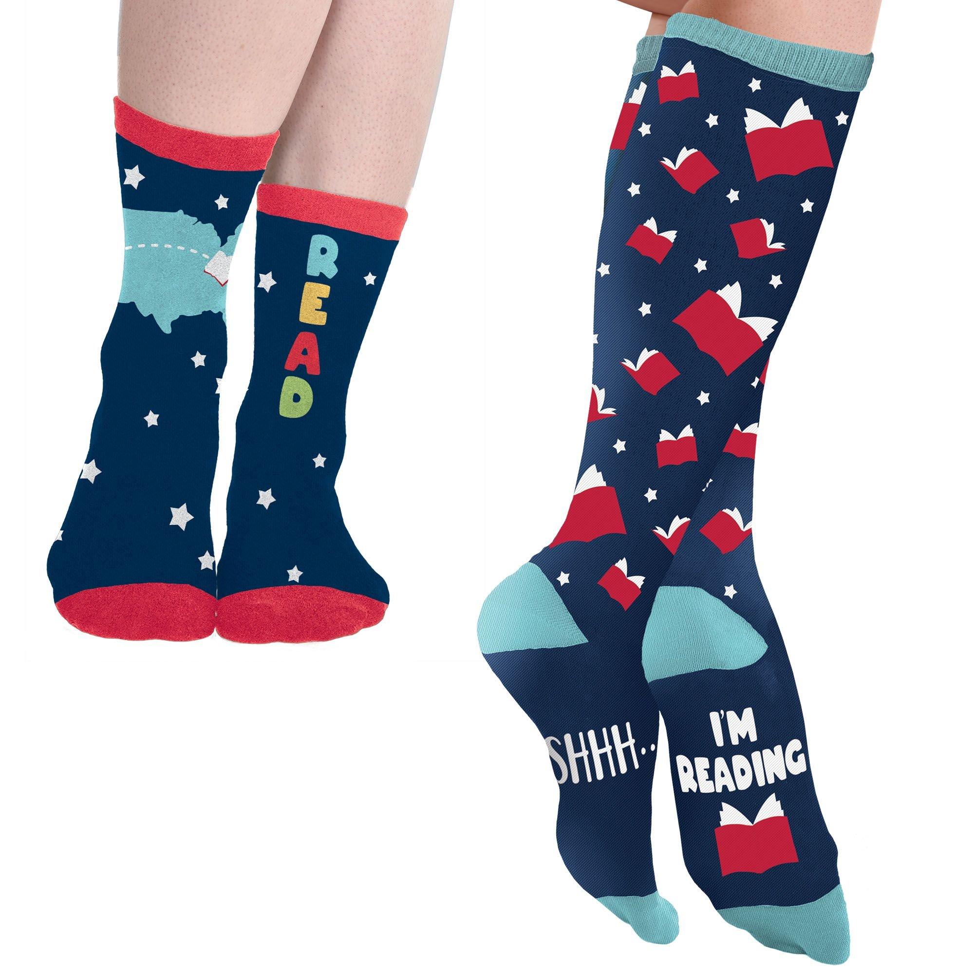 Adult Read Across America Sock Set, 2 pairs | Party City