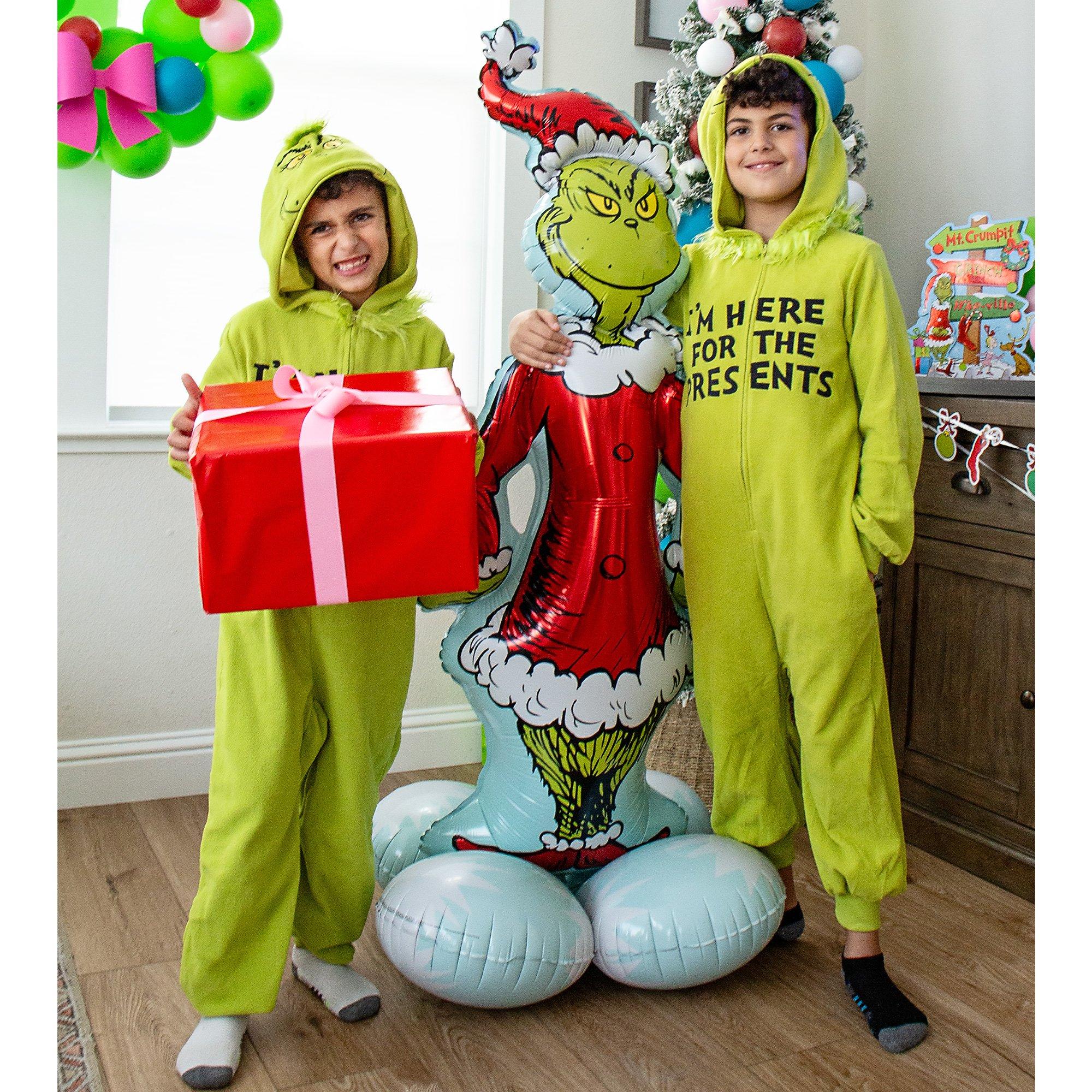 PartyCity AirLoonz Christmas Grinch Foil Balloon, 59in - Dr. Seuss How ...