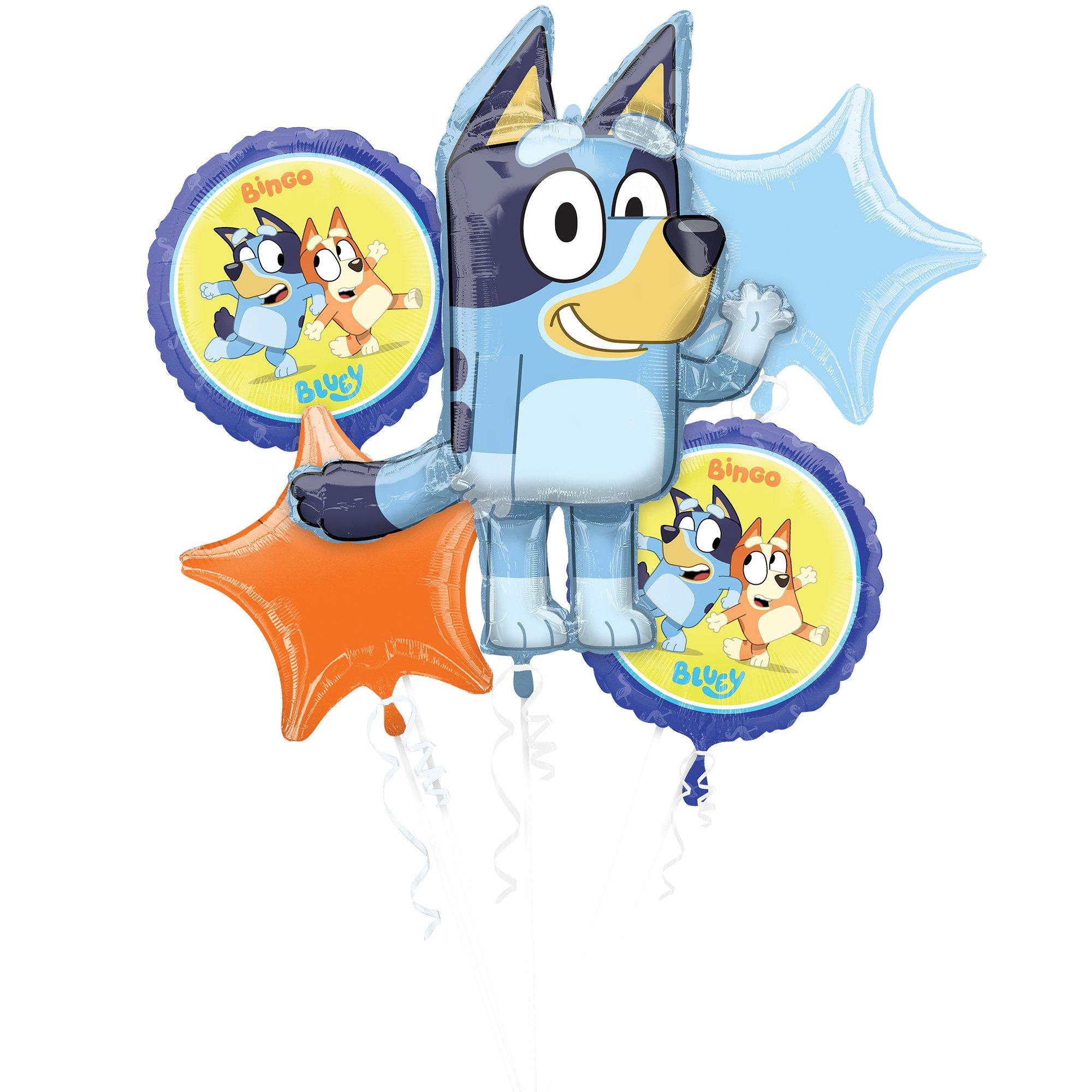 Bluey Foil Balloon Bouquet, 5pc | Party City