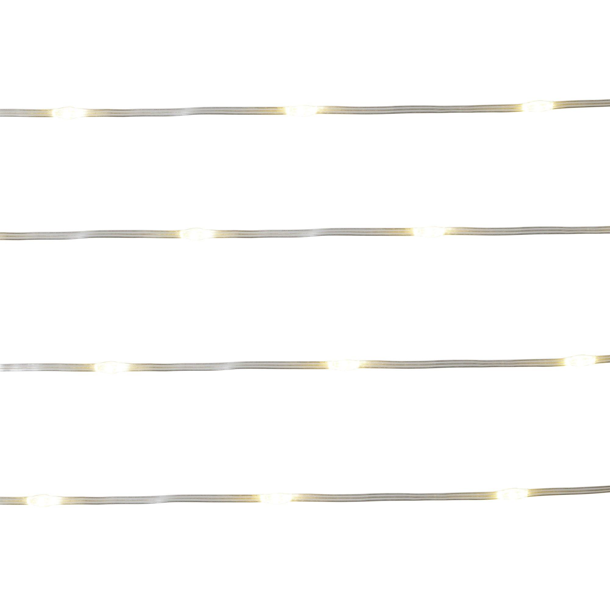 Warm White LED String Lights, 100 3mm Bulbs, 37ft | Party City