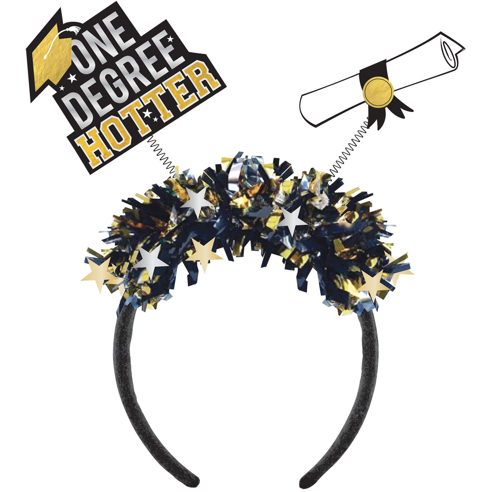 Black, Silver, & Gold One Degree Hotter Head Bopper | Party City