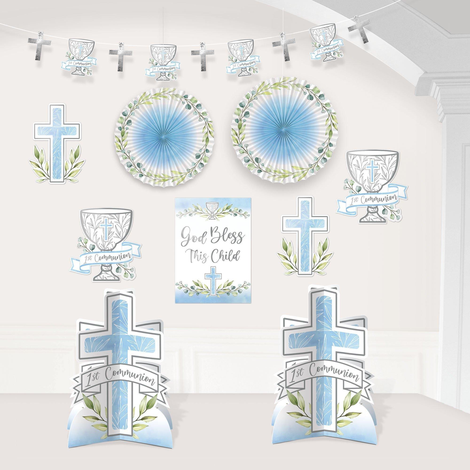 PartyCity Boys' First Communion Table Decorating Kit | Hamilton Place