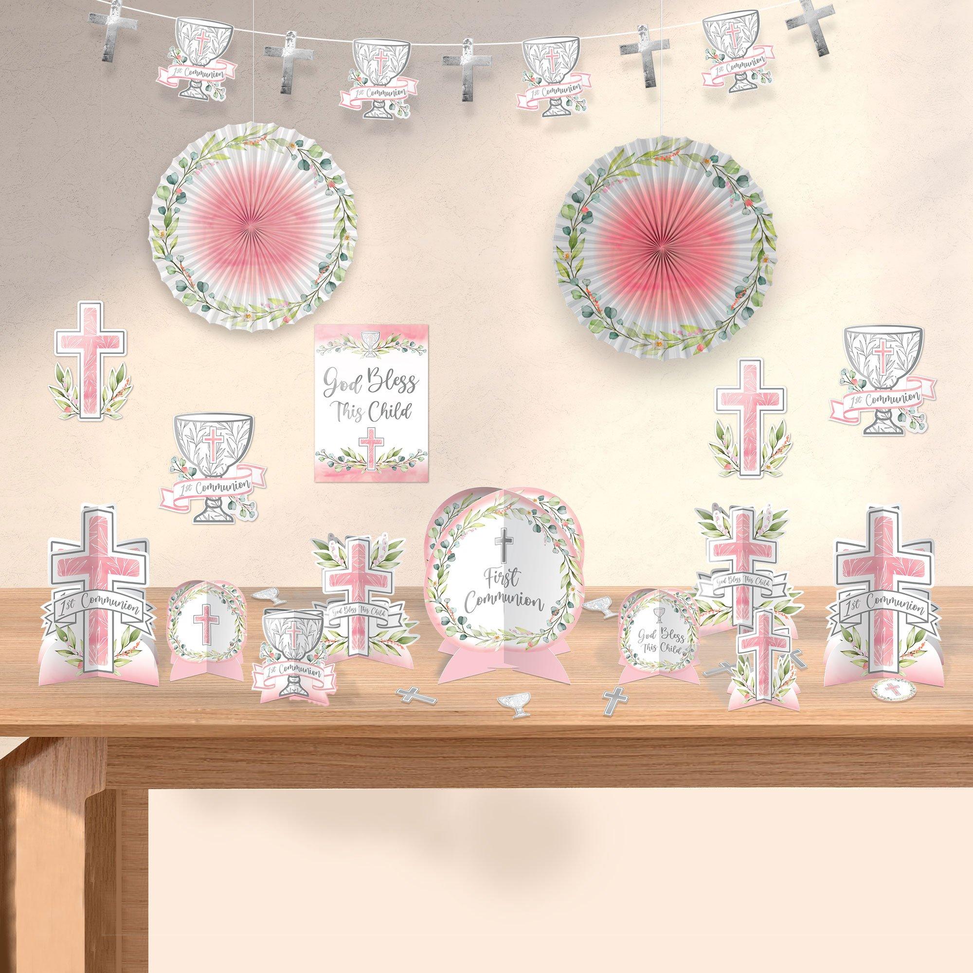 PartyCity Girls' First Communion Table Decorating Kit | Hamilton Place