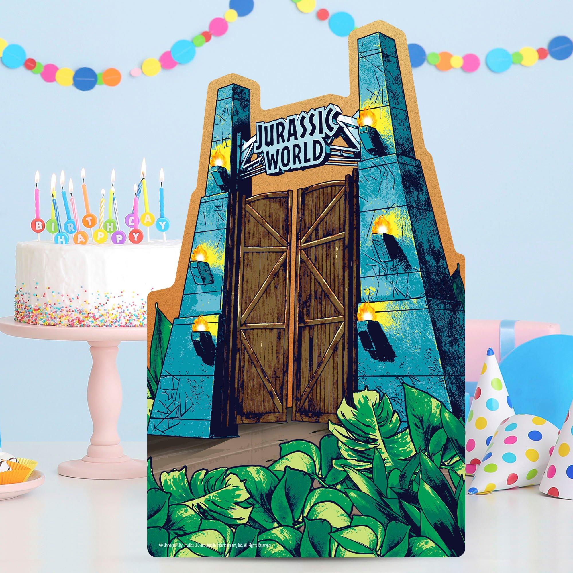 PartyCity Jurassic World Into The Wild Gate Centerpiece Cardboard ...