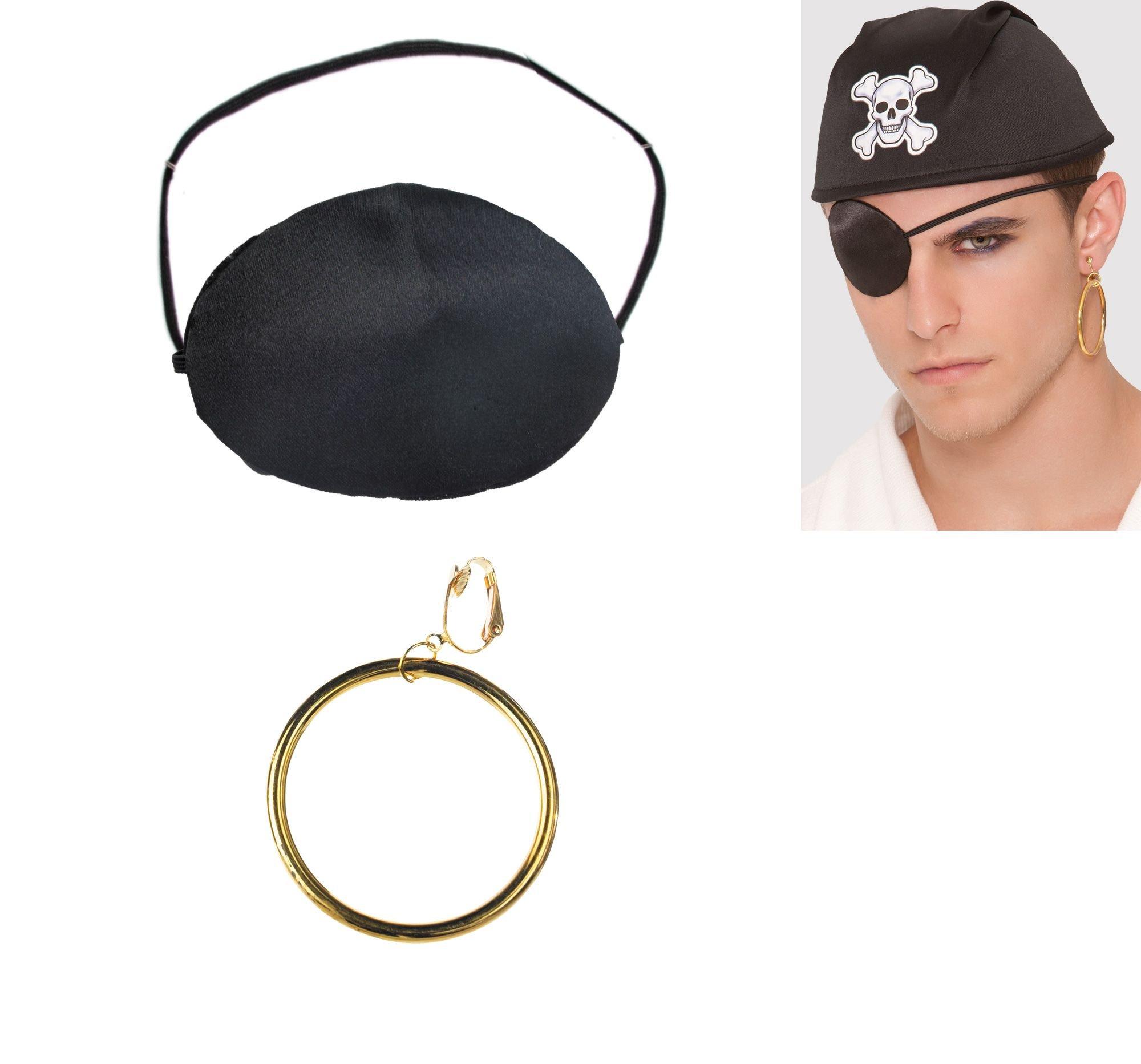 Pirate Earring And Eye Patch Set Party City