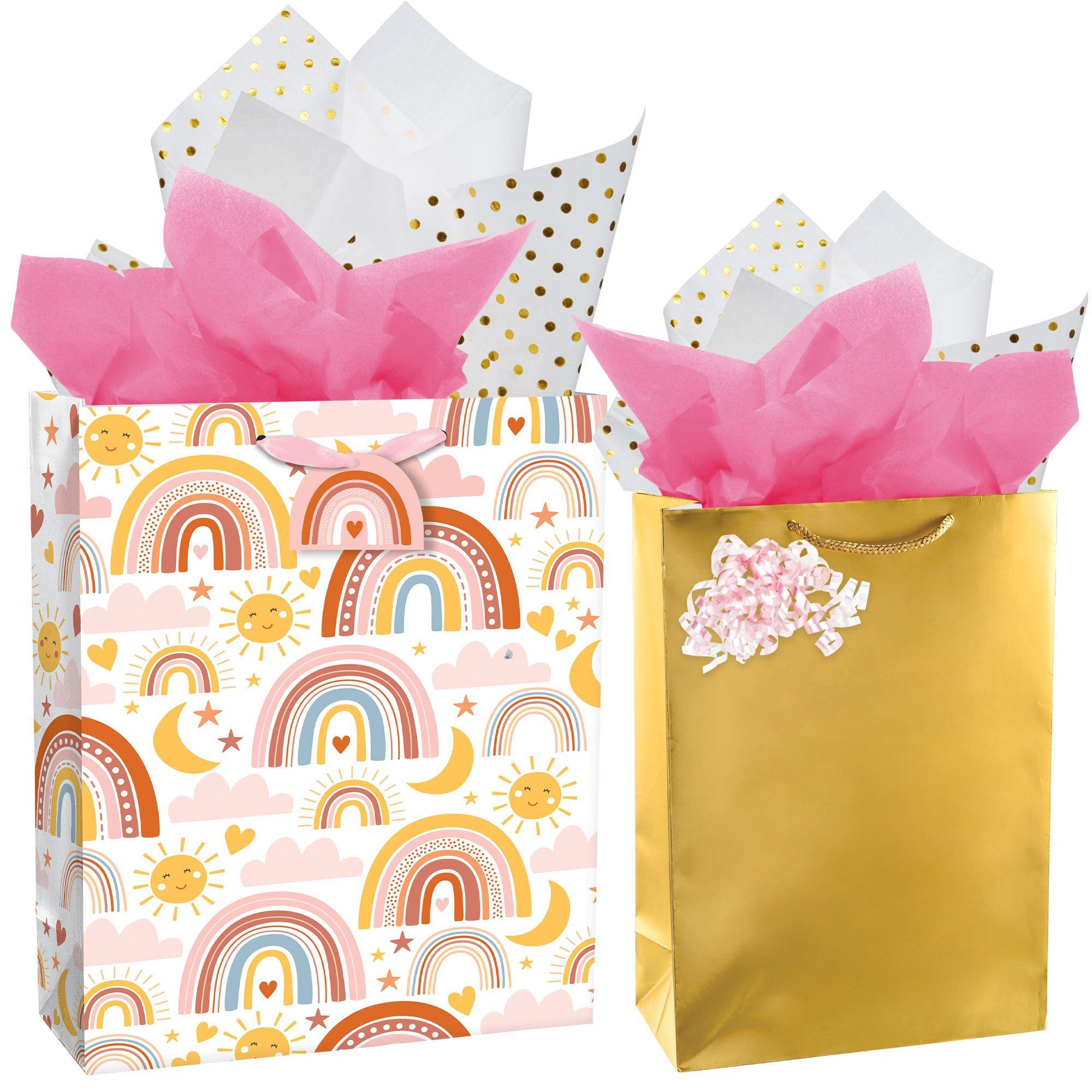 Neutral Rainbow Gift Bag Kit, 5pc | Party City