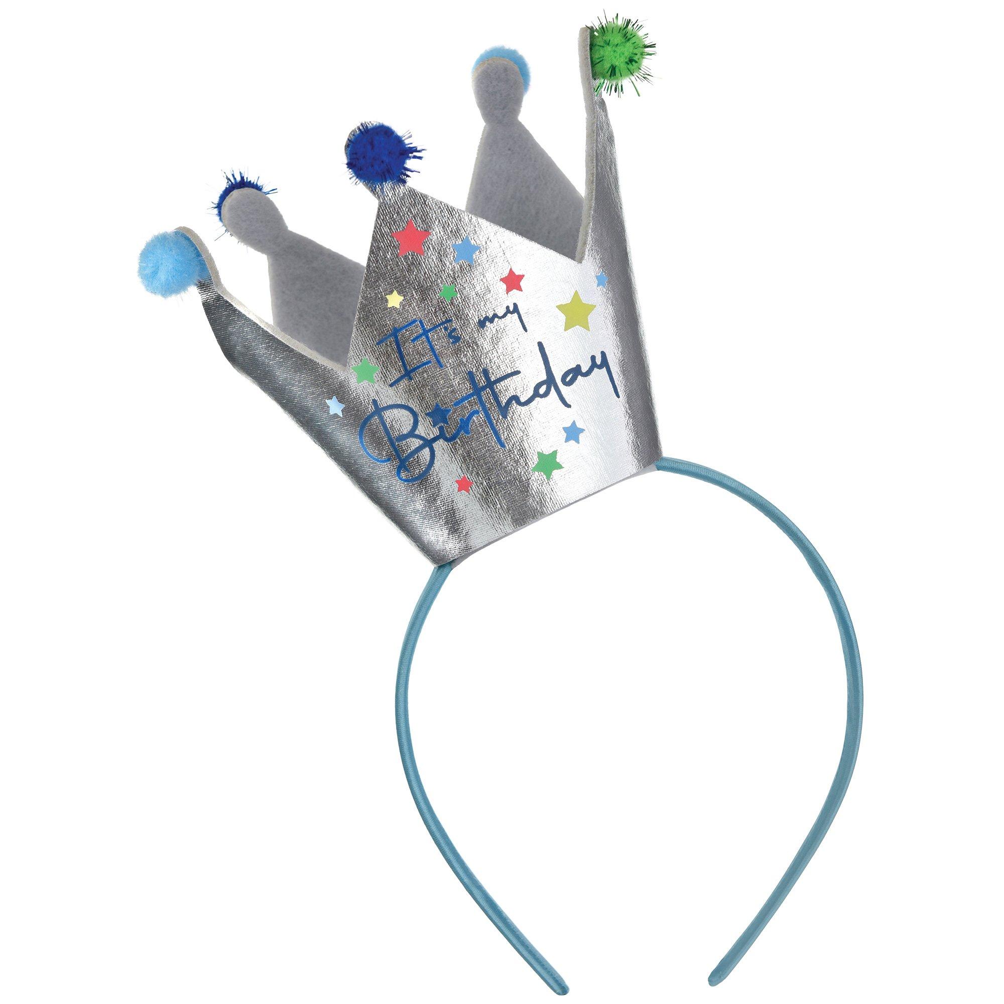 Metallic Modern Birthday Crown Headband | Party City