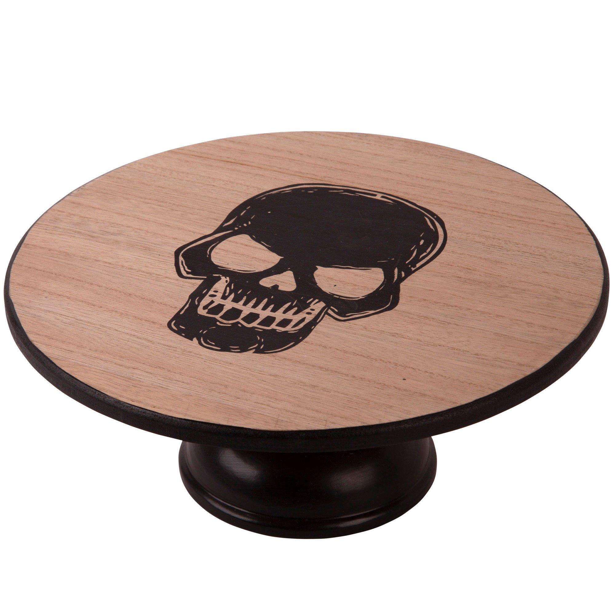 Skull Fiberboard Cake Stand, 10in x 4in | Party City