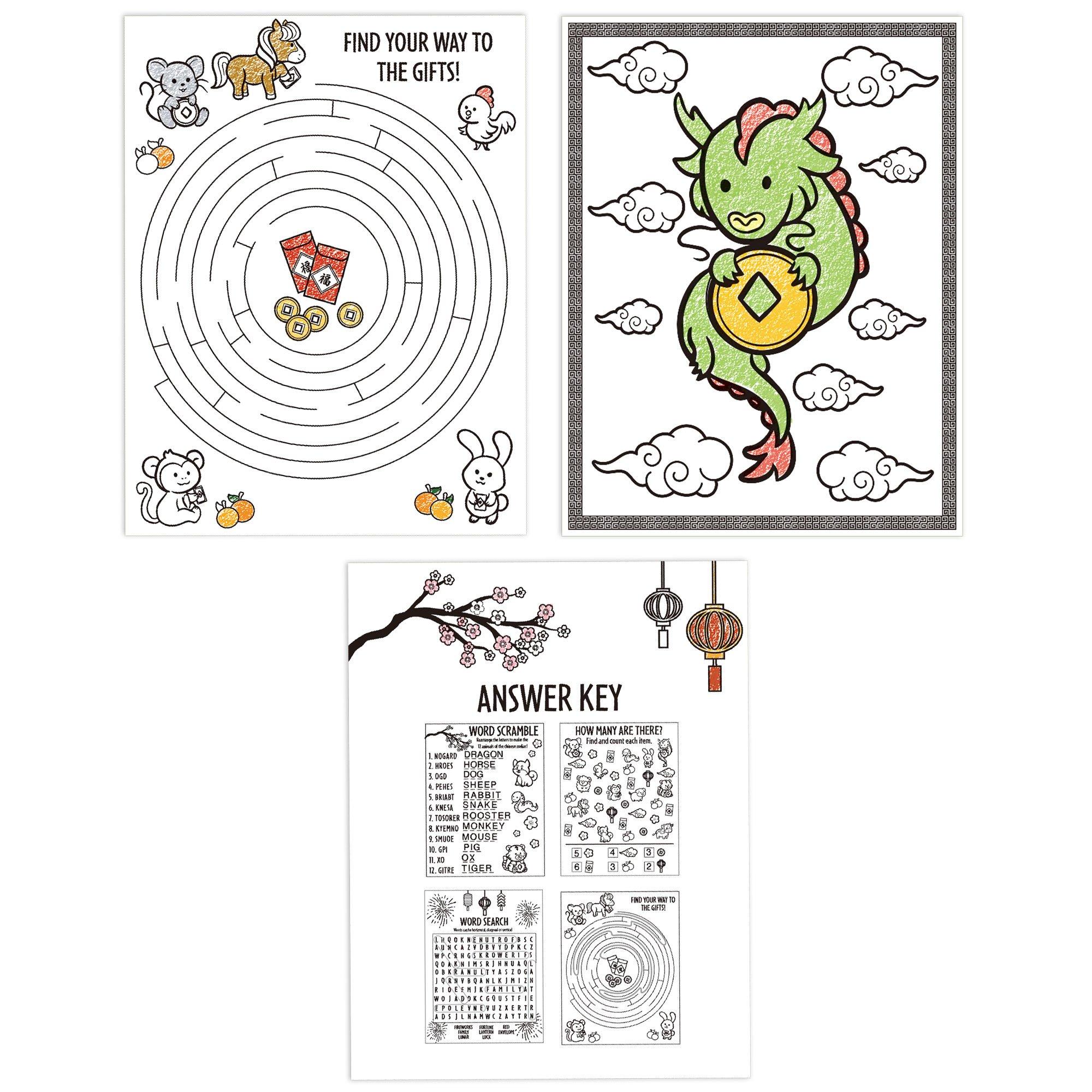 PartyCity Chinese New Year Activity Sheets, 10ct | Hamilton Place