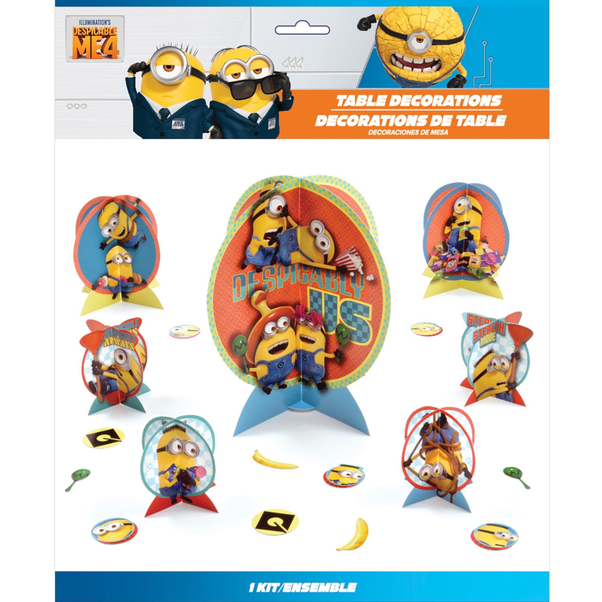 PartyCity Minions Cardstock Table Centerpiece Kit - Despicable Me 4 ...