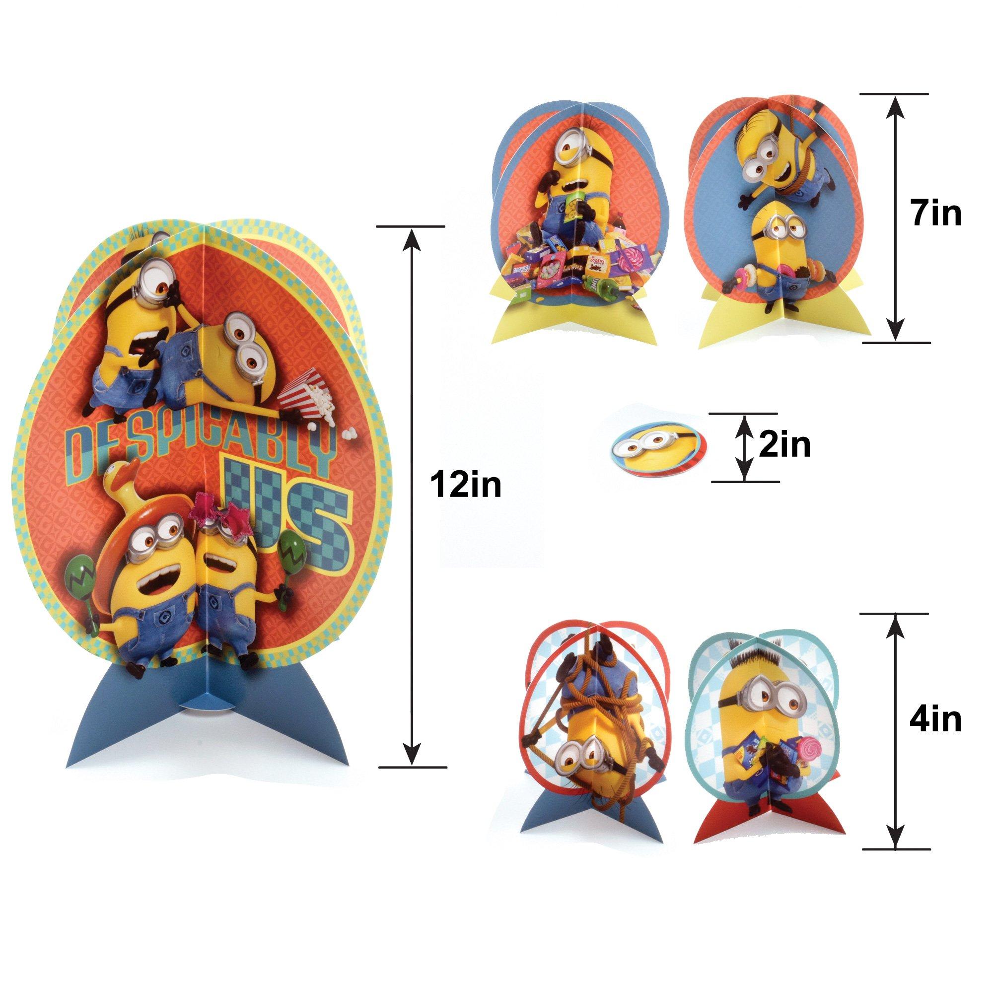 PartyCity Minions Cardstock Table Centerpiece Kit - Despicable Me 4 ...