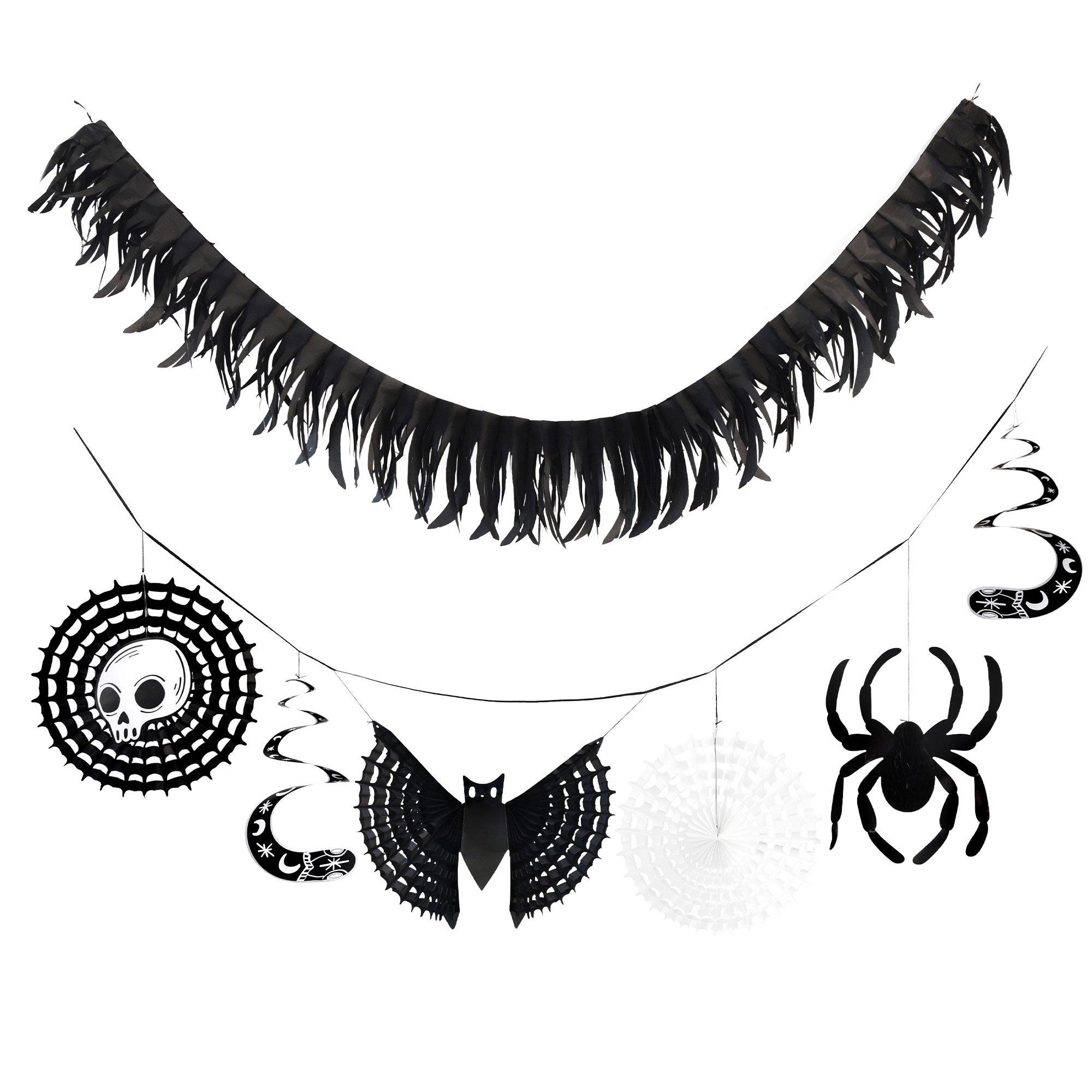 Spellbound Halloween Honeycomb & Tissue Banner Set, 8.5ft, 2pc | Party City