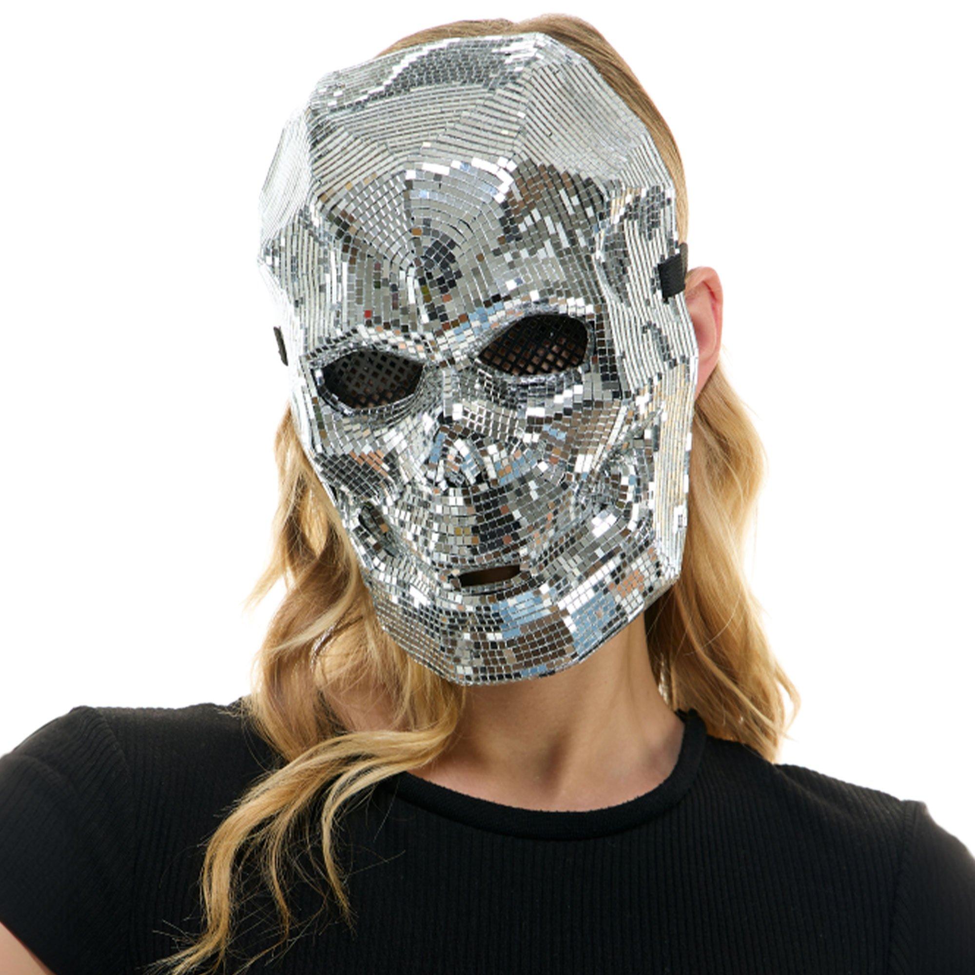 Mirrored Skull Face Mask | Party City