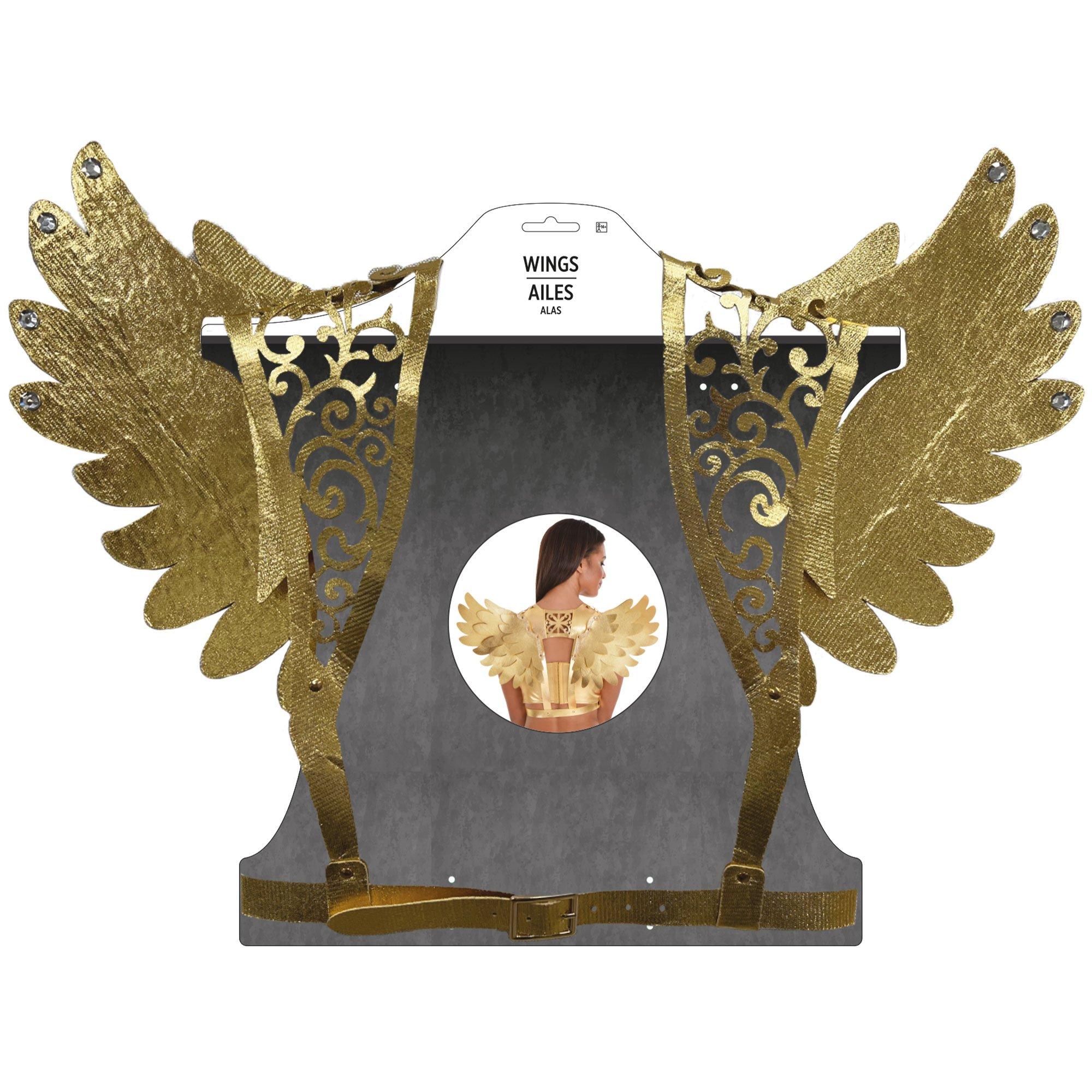 Adult Gilded Glam Gold Wing Harness | Party City