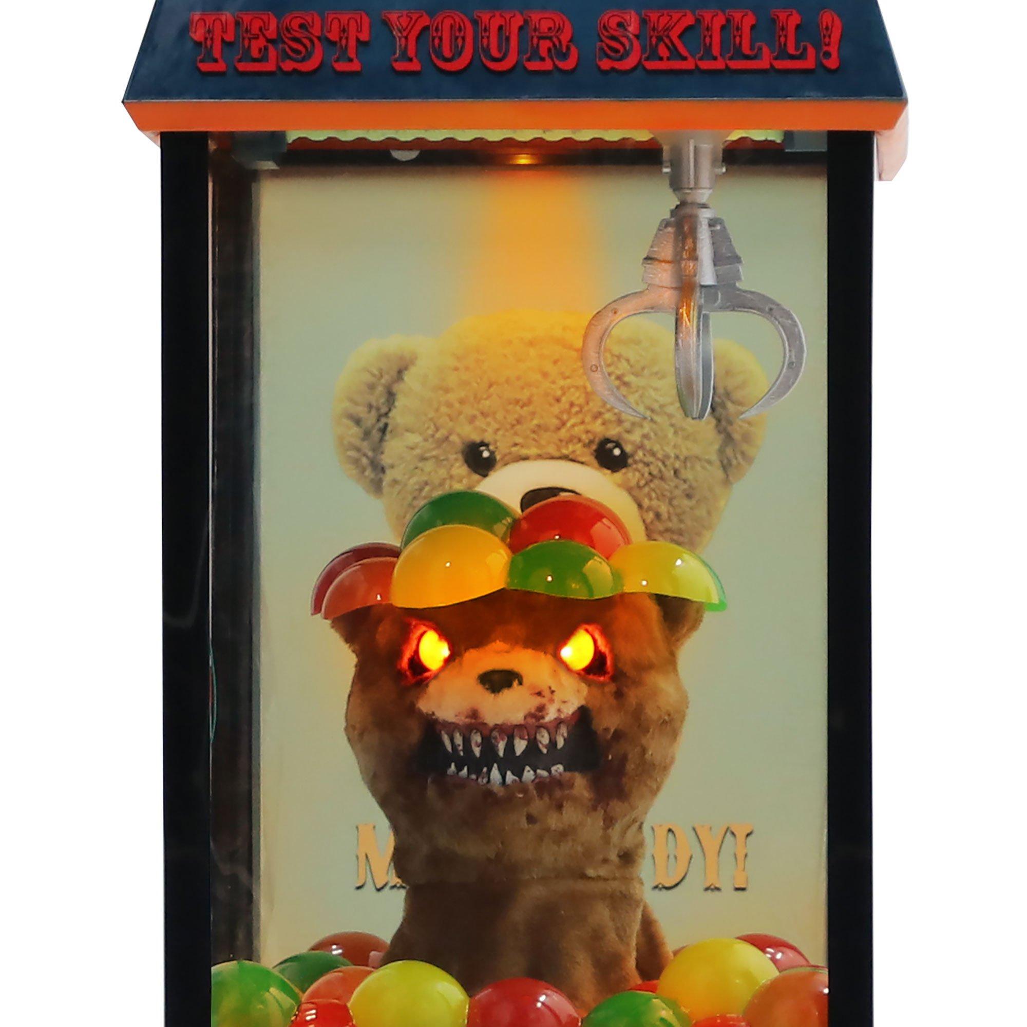 PartyCity Animatronic Light-Up Terrifying Teddy Bear Skill Crane with ...