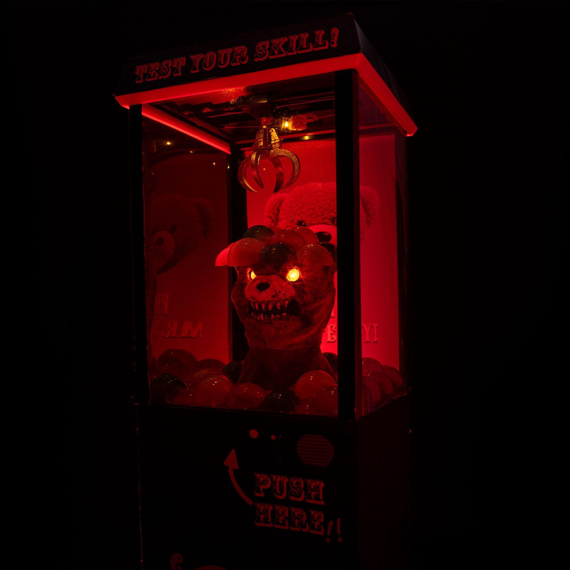 PartyCity Animatronic Light-Up Terrifying Teddy Bear Skill Crane with ...