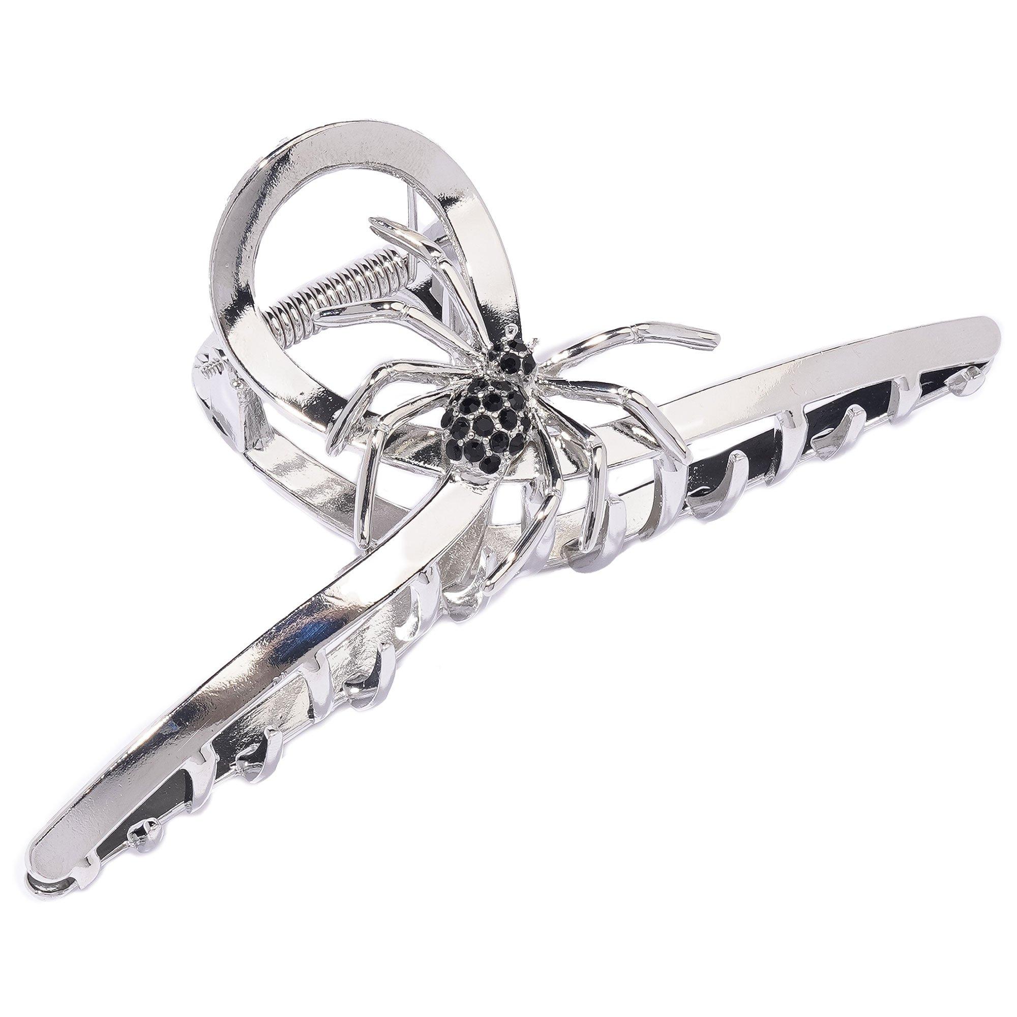 Silver Spider Hair Claw Clip | Party City