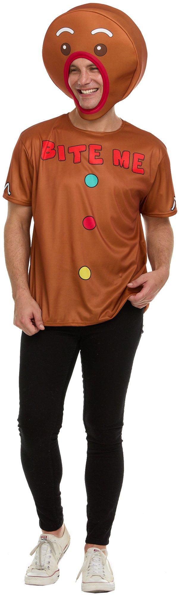 Adult Gingerbread Man T-shirt & Mask Costume Accessory Kit | Party City
