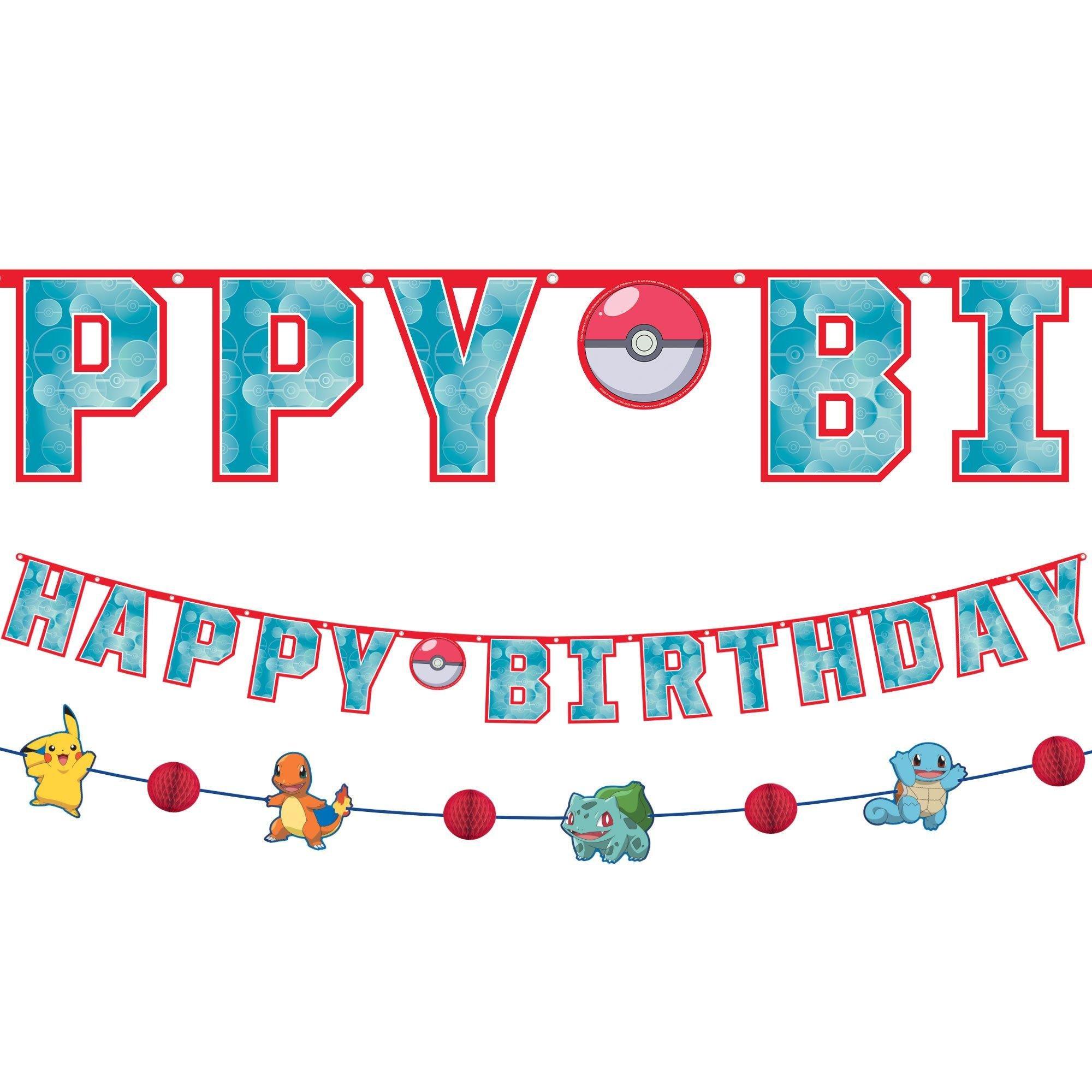 PartyCity Pokémon Core Party Decorating Supplies Pack - Kit Includes ...