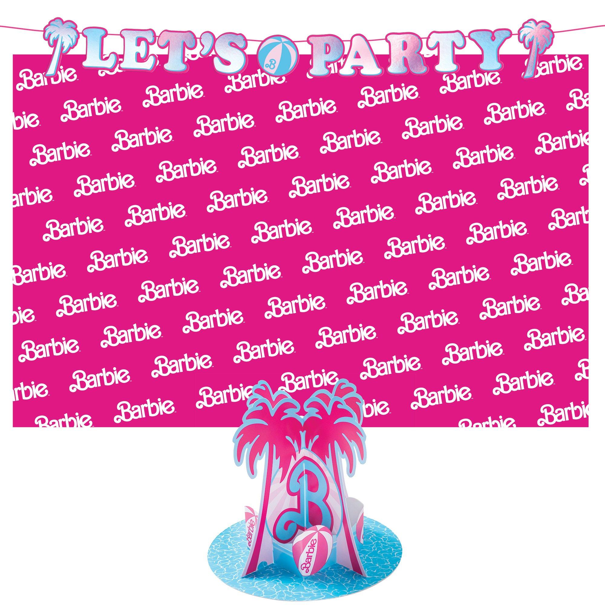 Malibu Barbie Party Decorating Supplies Pack - Kit Includes Banner ...