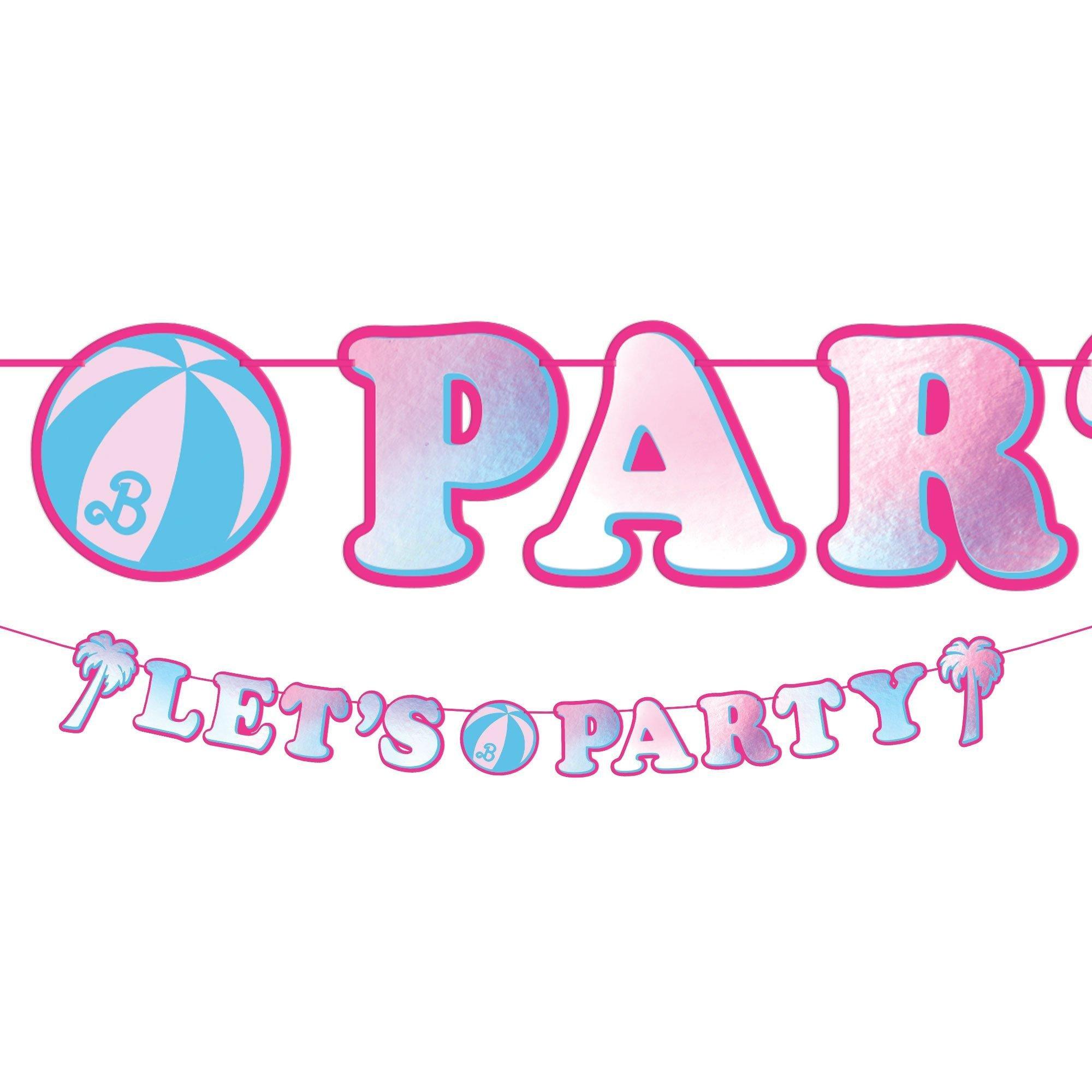 Malibu Barbie Party Decorating Supplies Pack - Kit Includes Banner ...