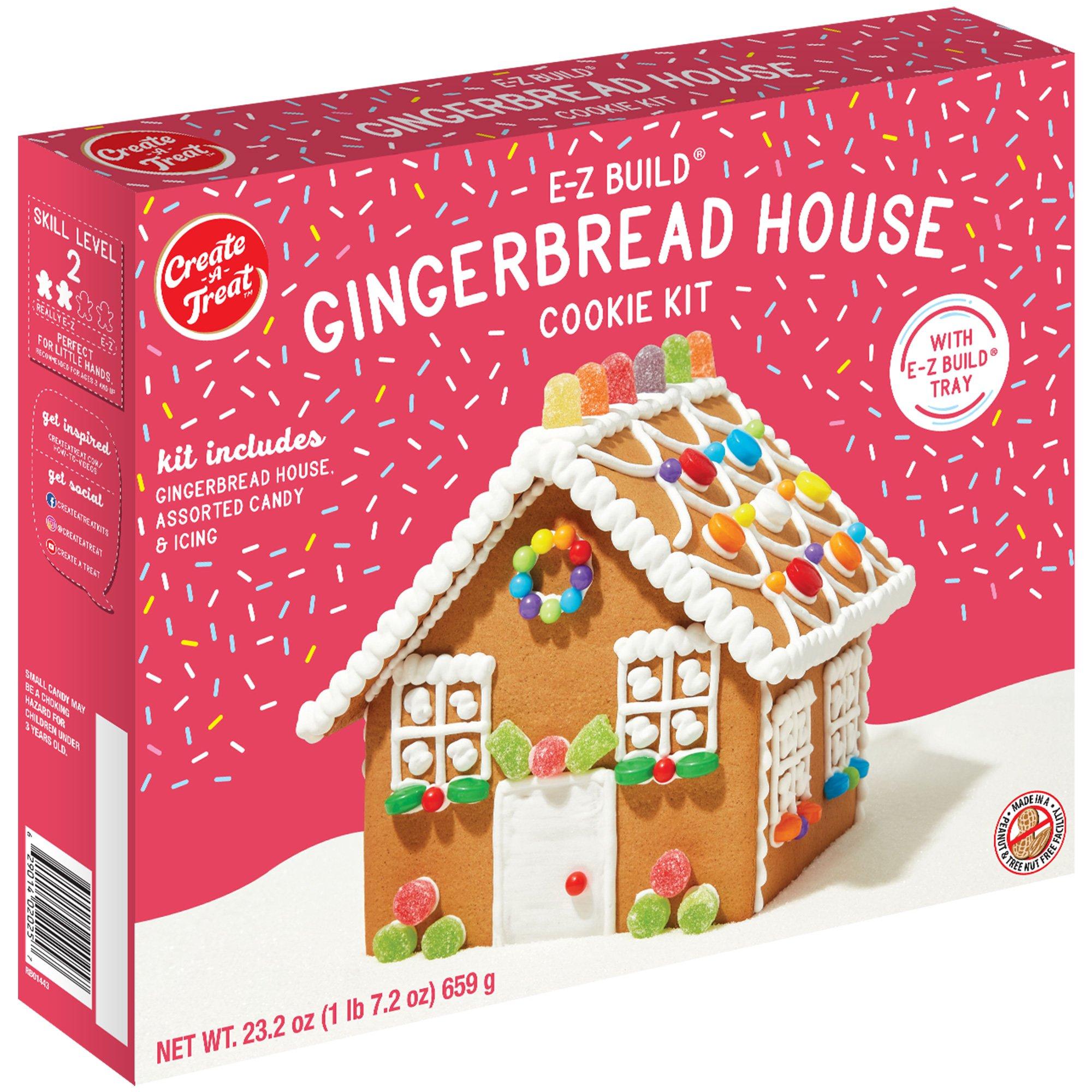 Create-A-Treat E-Z Build Gingerbread House Cookie Kit, 23.2oz | Party City