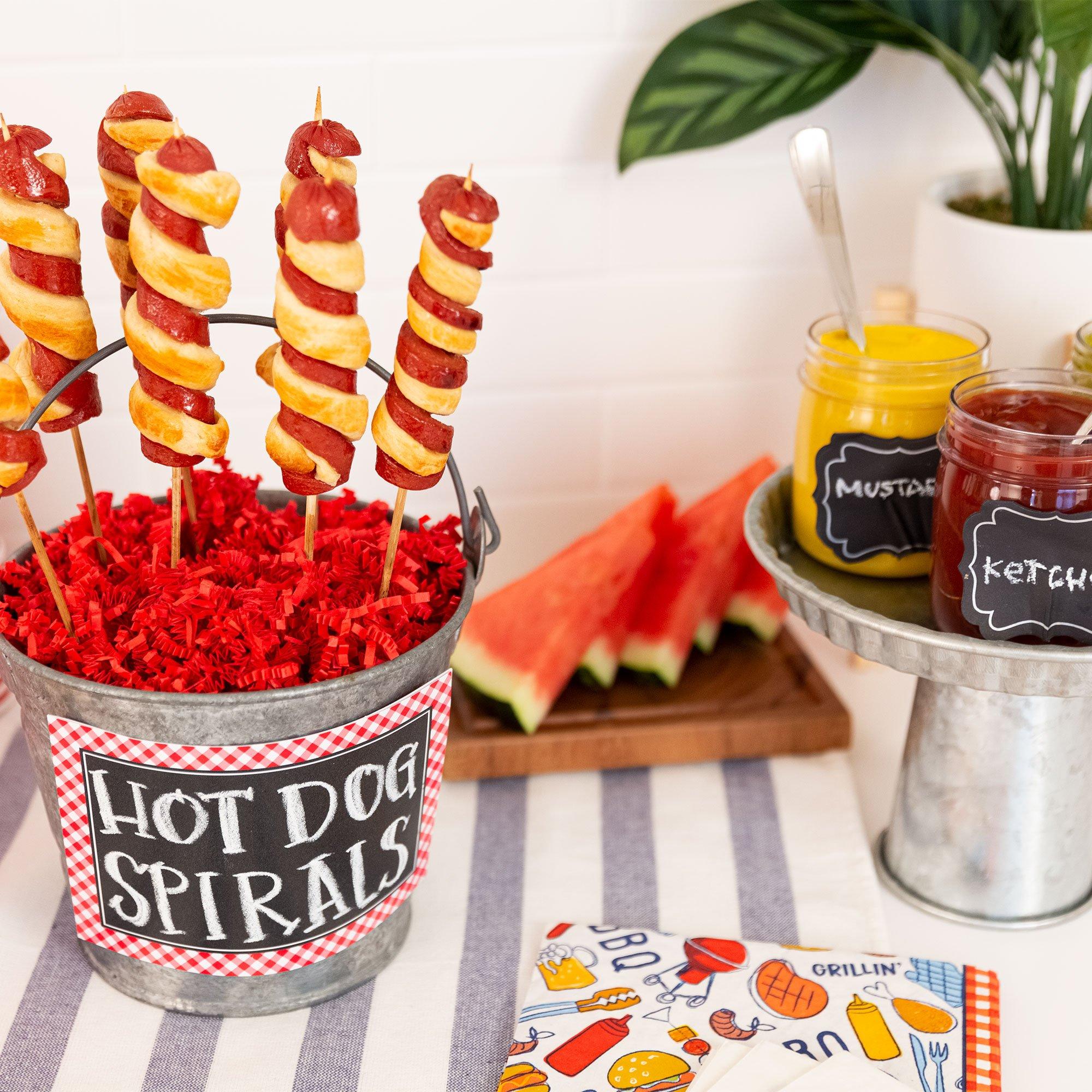 PartyCity Red Gingham Chalkboard Metal Pail | Hamilton Place