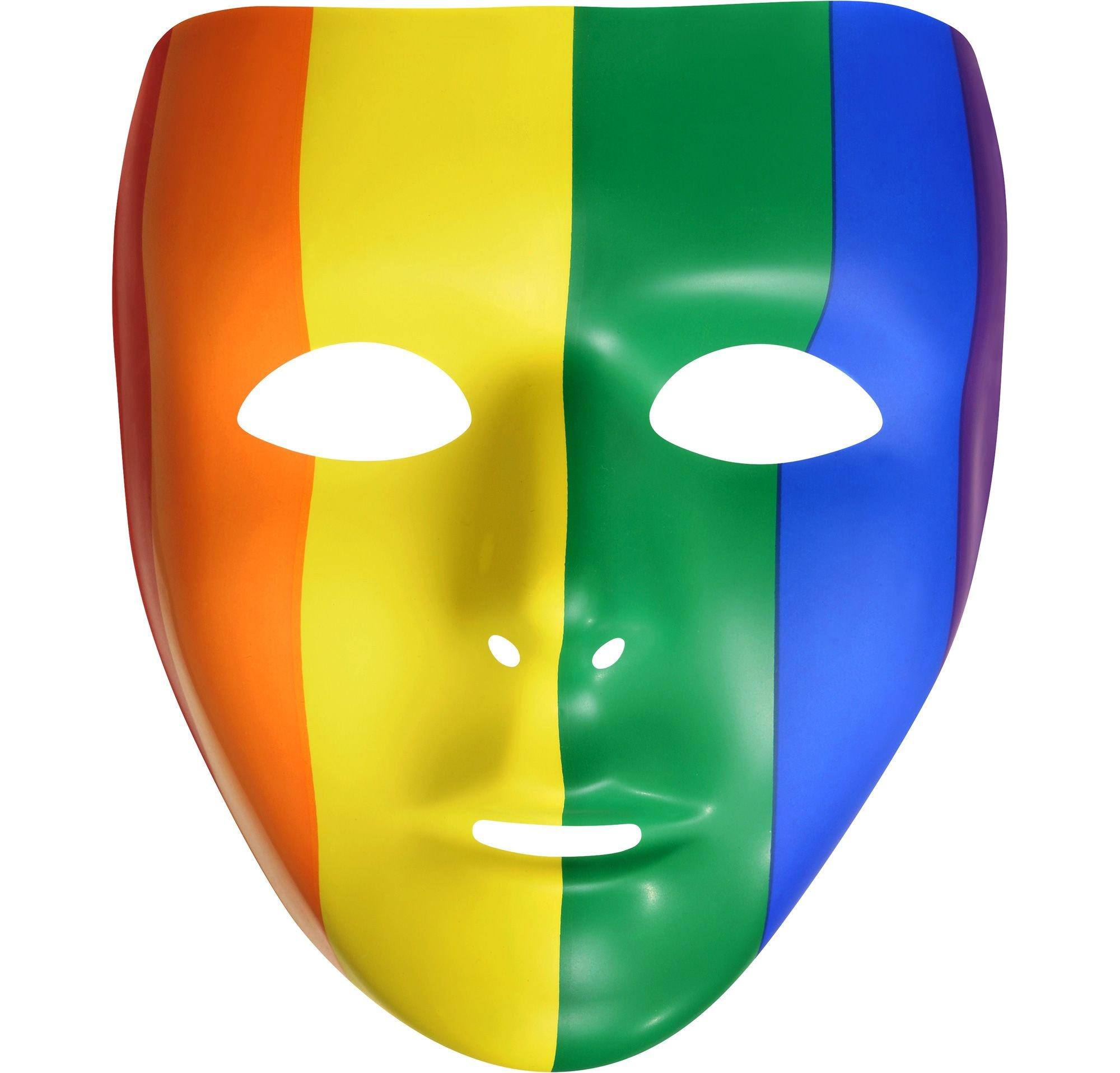 Rainbow Face Mask 7in x 7in | Party City