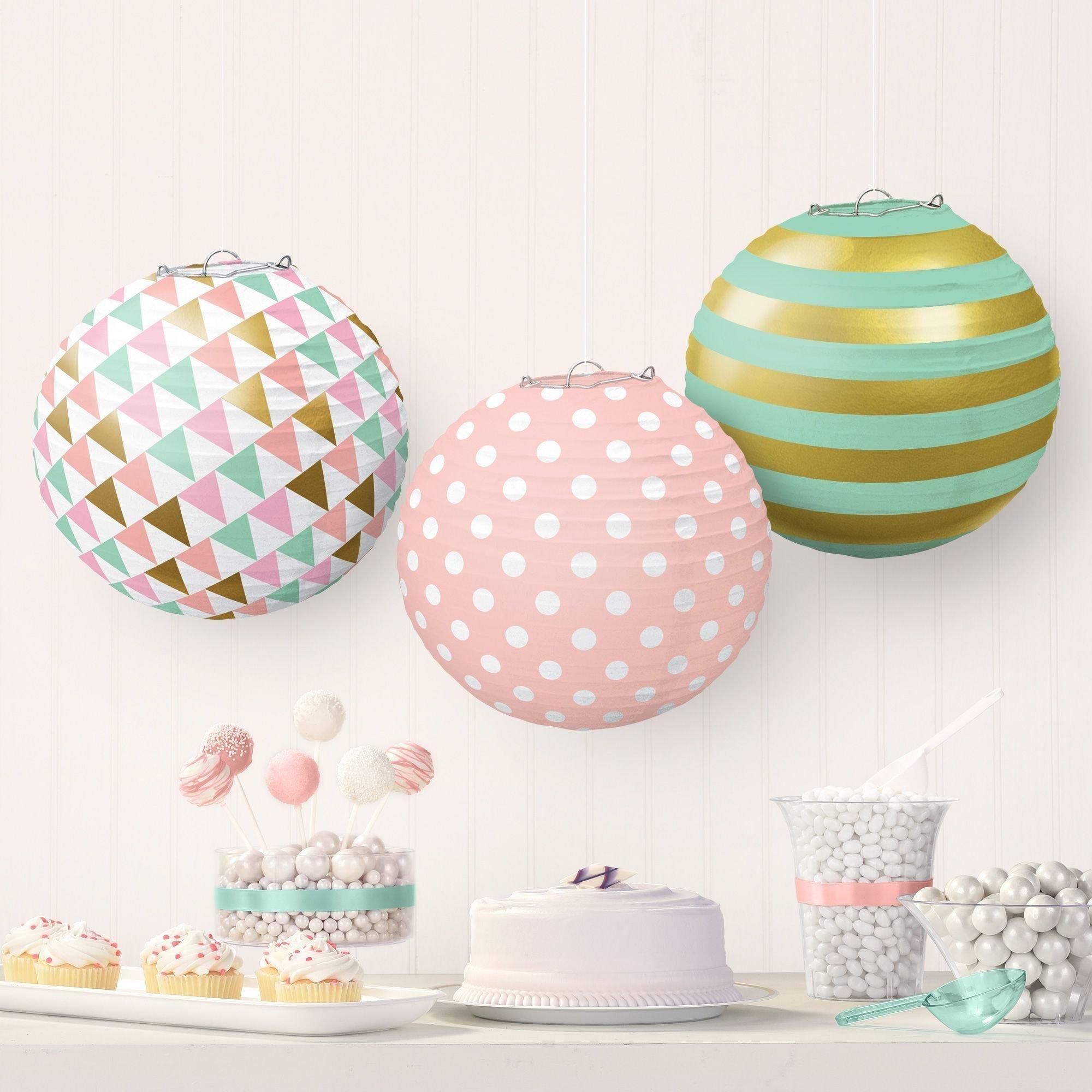 Bright Pastel Paper Lanterns 3ct Party City