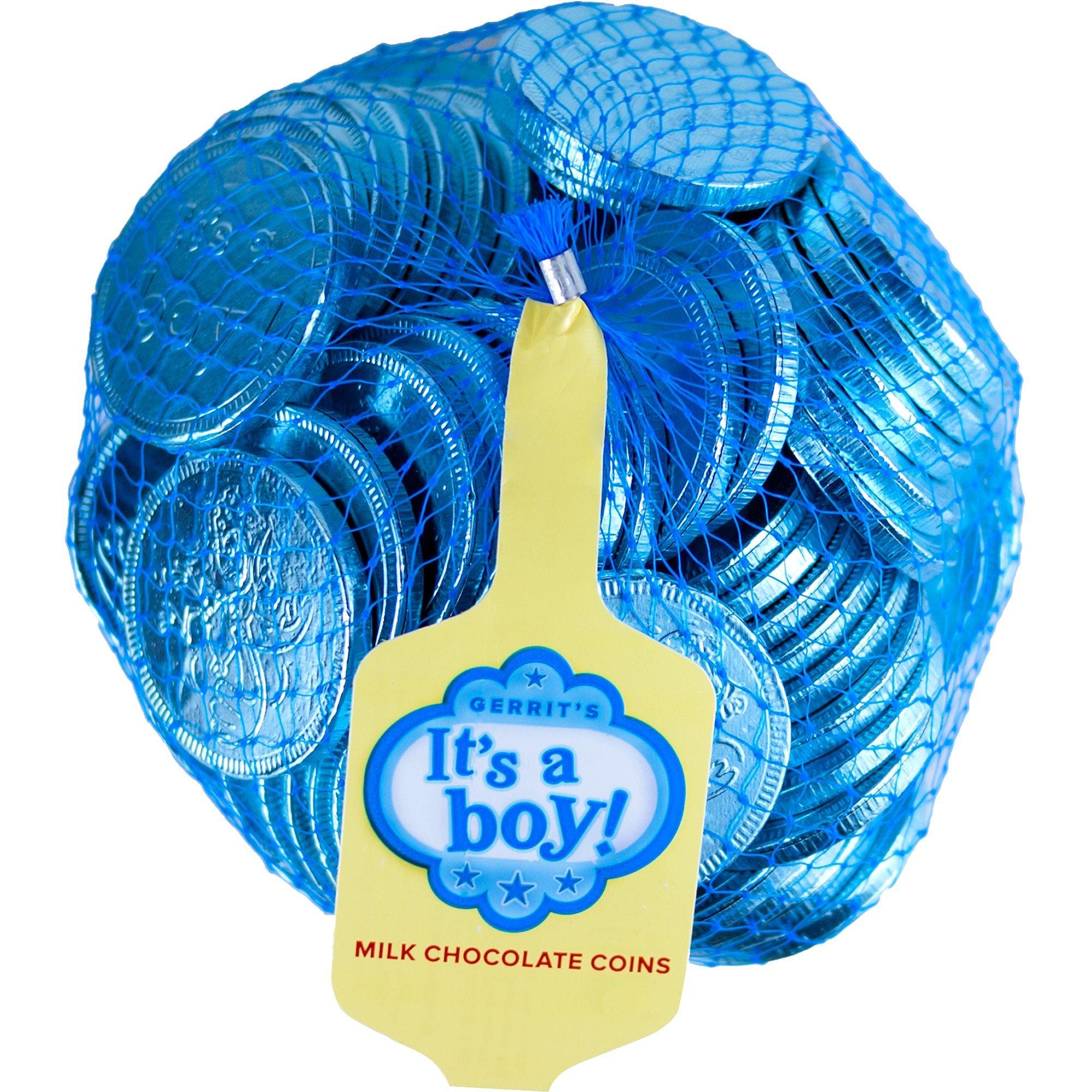 Blue It's a Boy Chocolate Coins 72pc | Party City