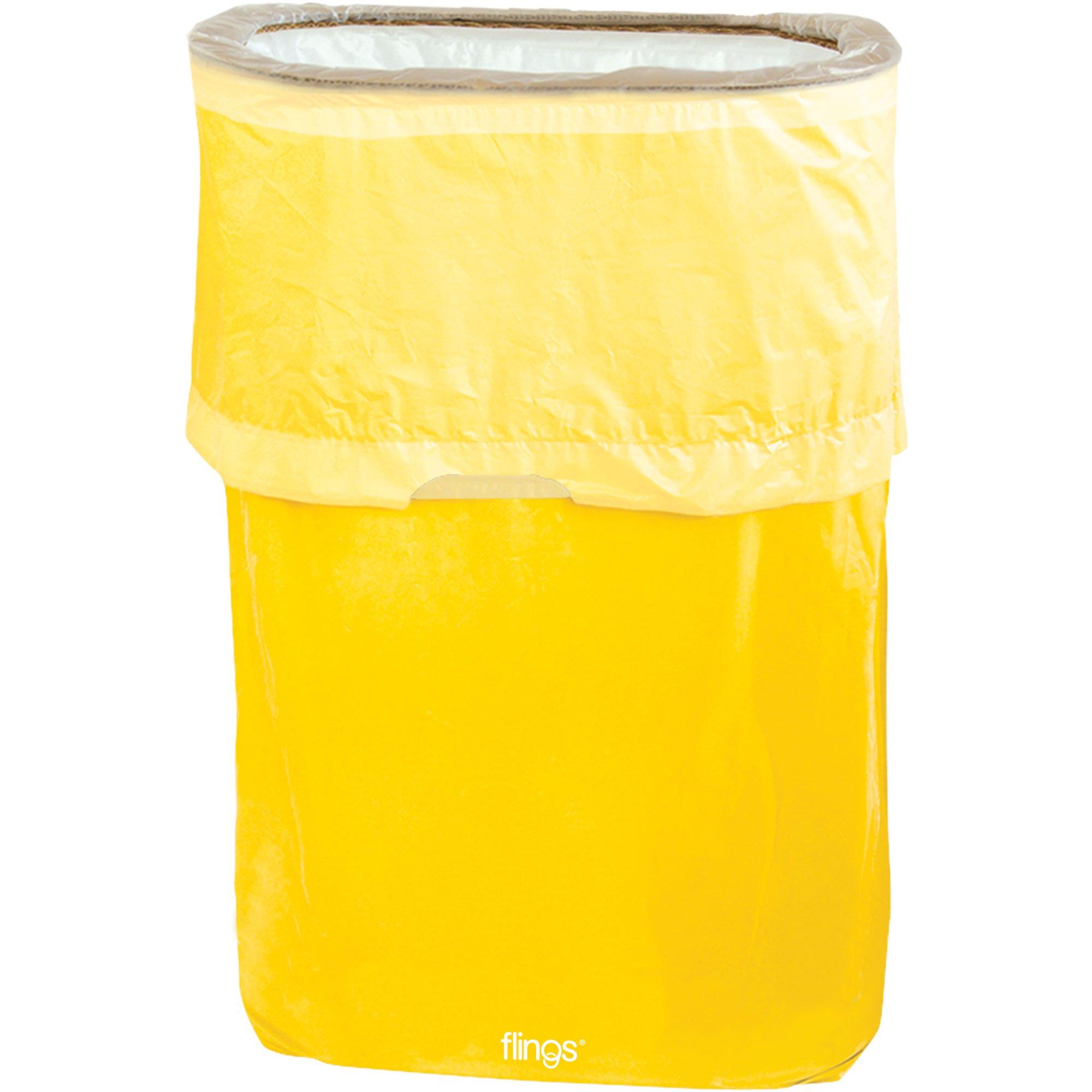 Yellow Pop-Up Trash Bin 15in x 22in | Party City
