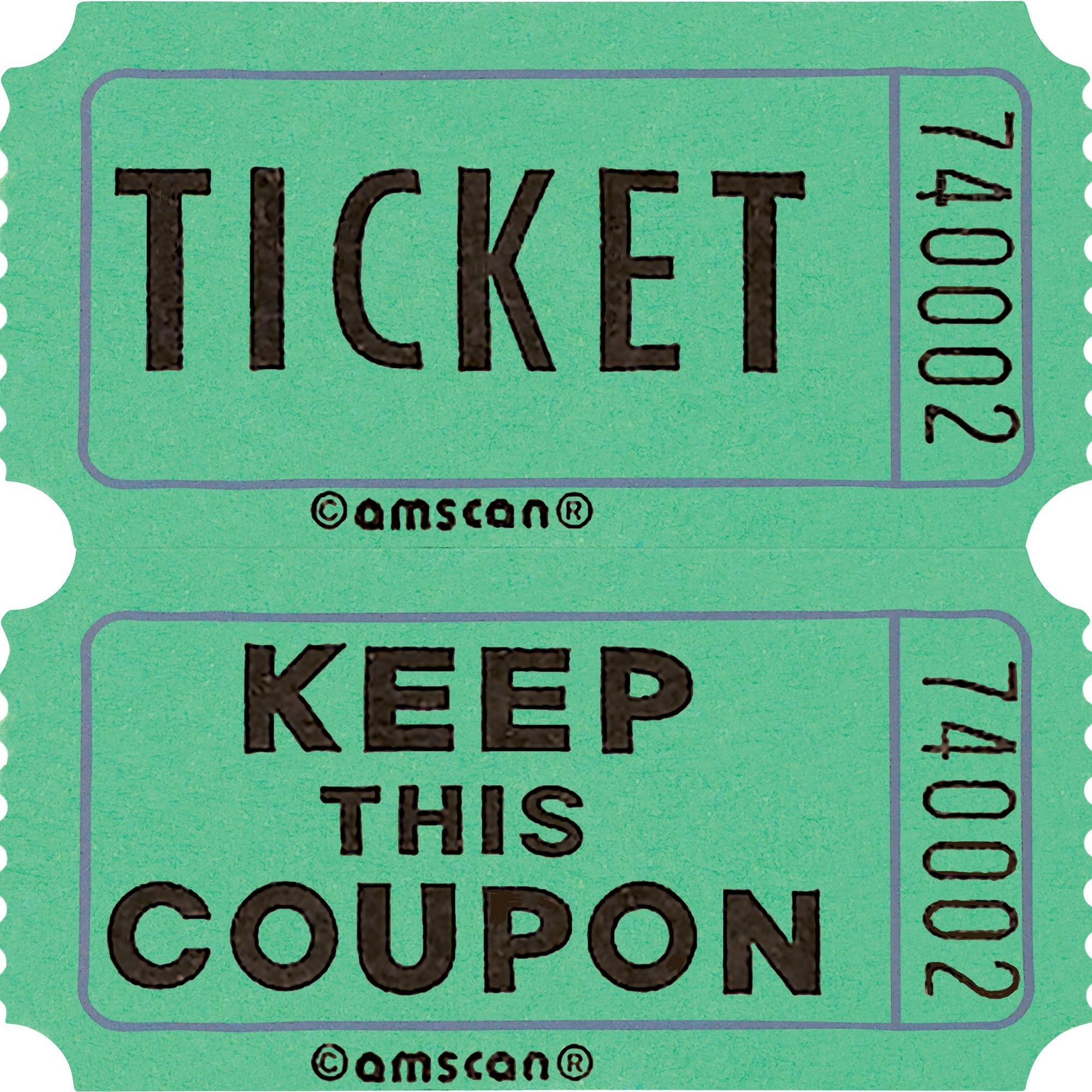 Green Double Roll Raffle Tickets 2000ct | Party City