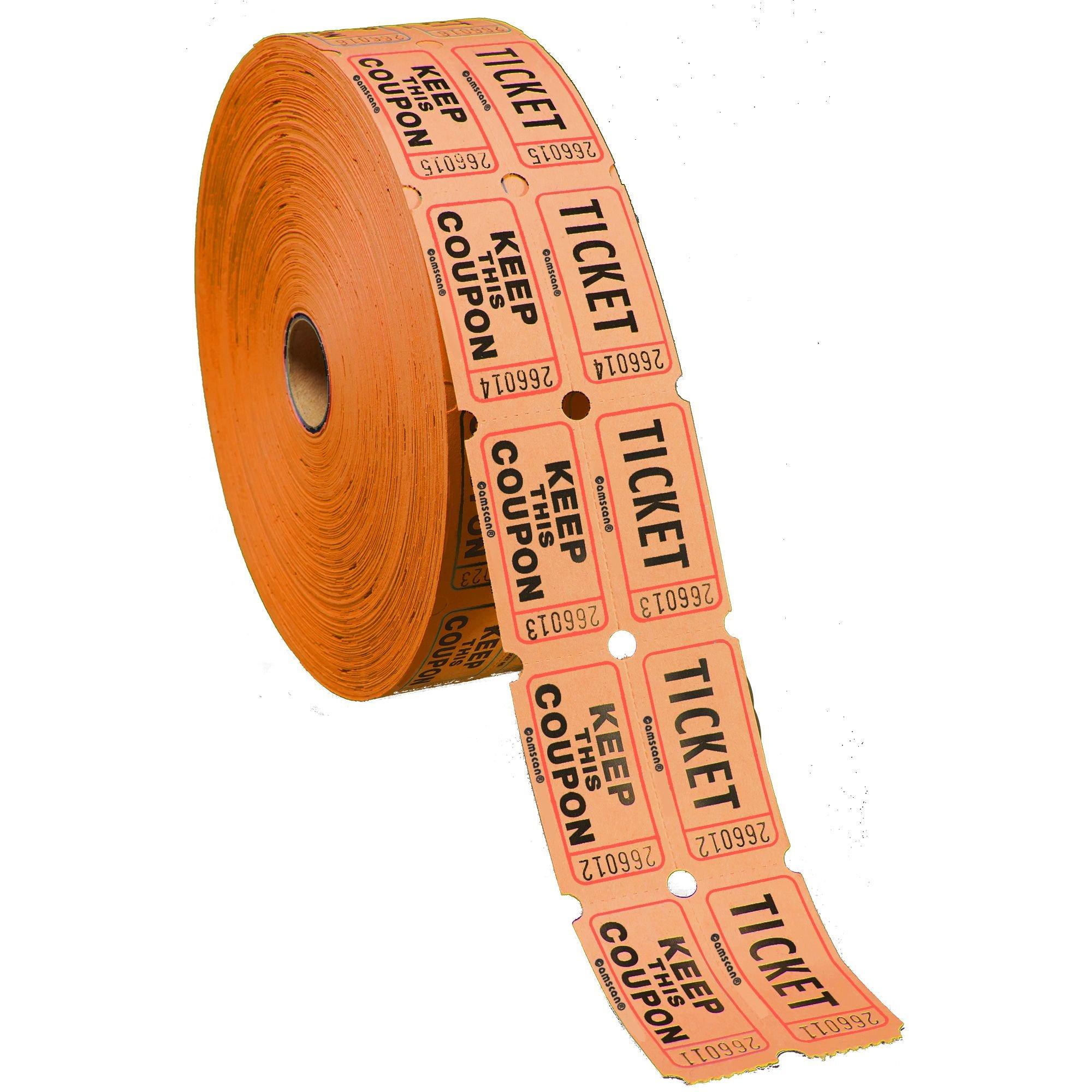 Orange Double Roll Raffle Tickets 2000ct | Party City