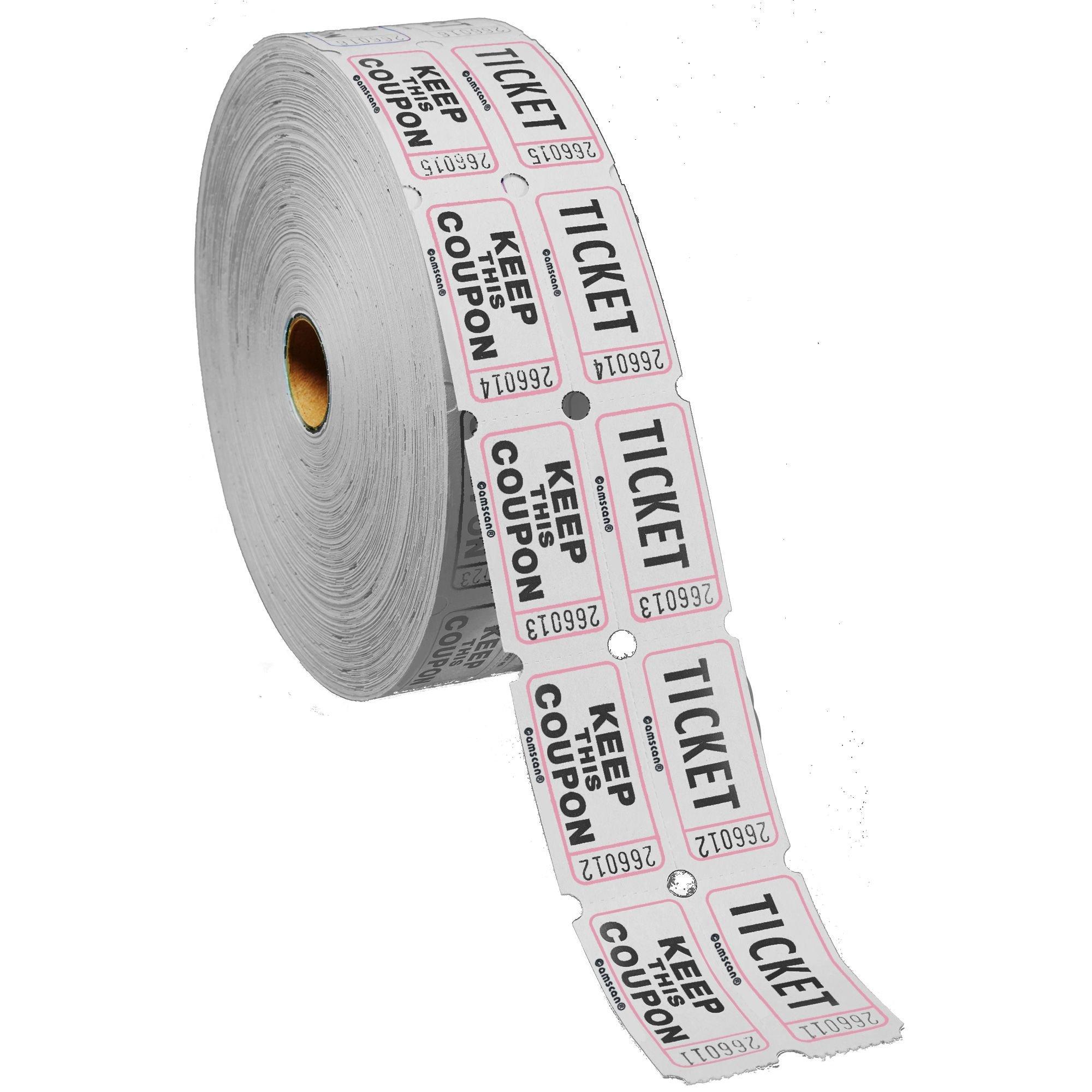 White Double Roll Raffle Tickets 2000ct | Party City