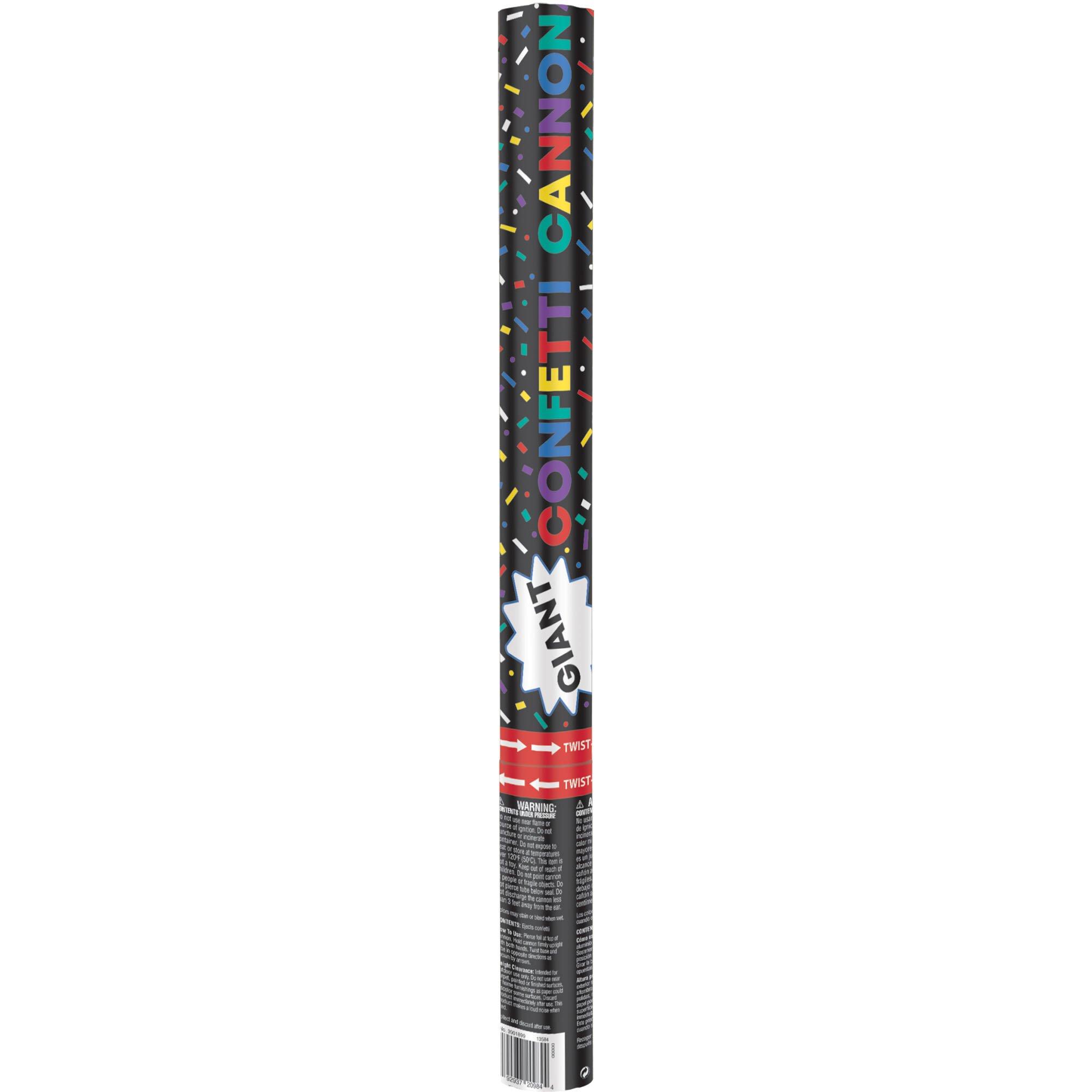 Giant Jewel Tone Confetti Cannon, 24in | Party City
