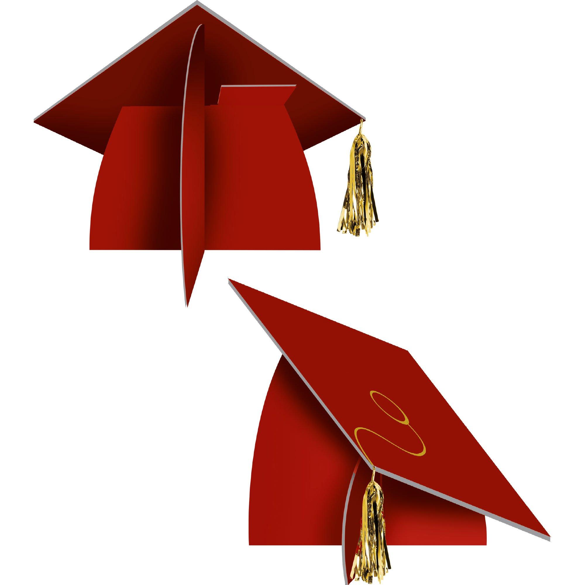 Maroon Graduation Cap And Diploma Clipart