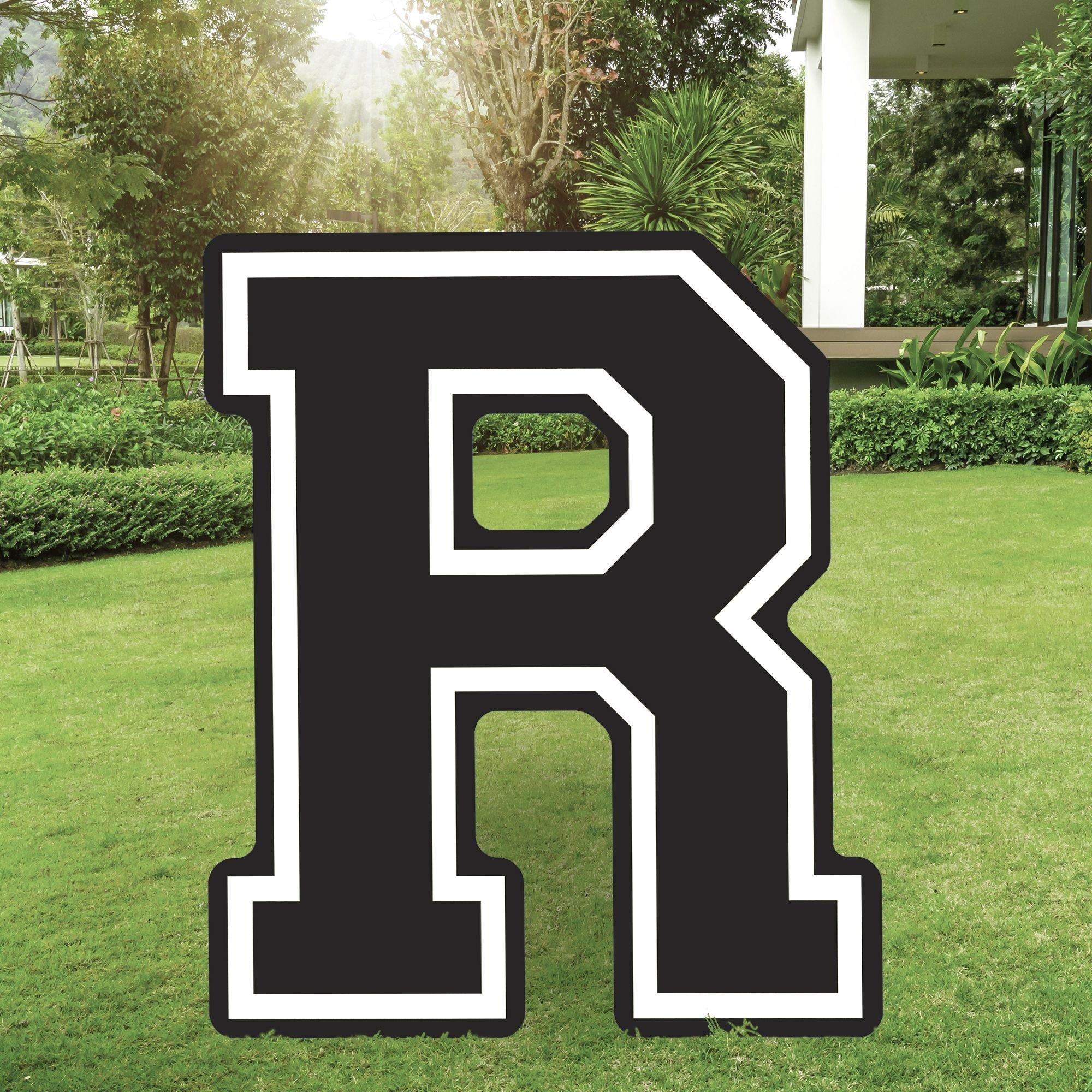 Black Varsity Letter R
