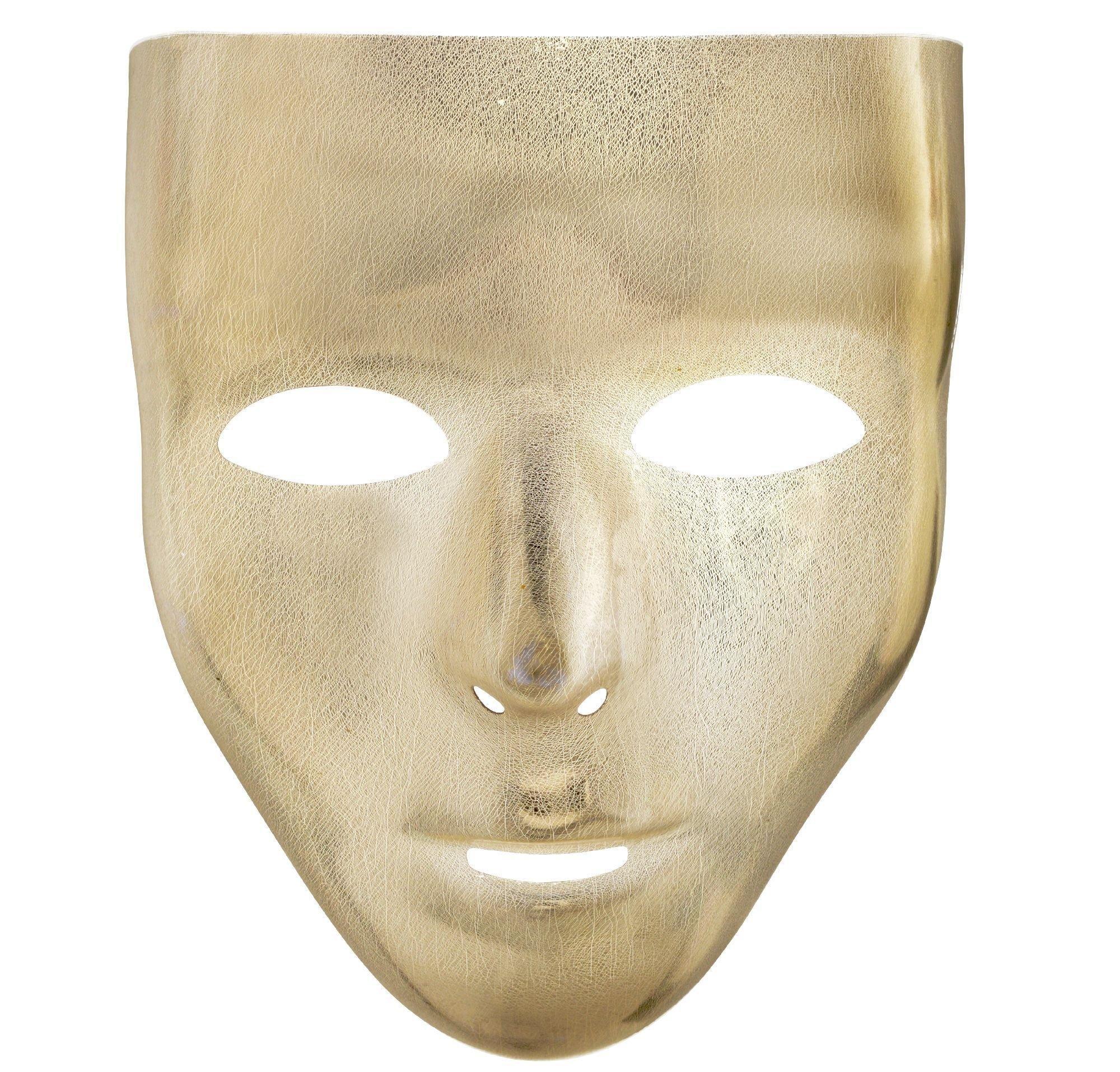 Basic Gold Face Mask 7in x 7in | Party City