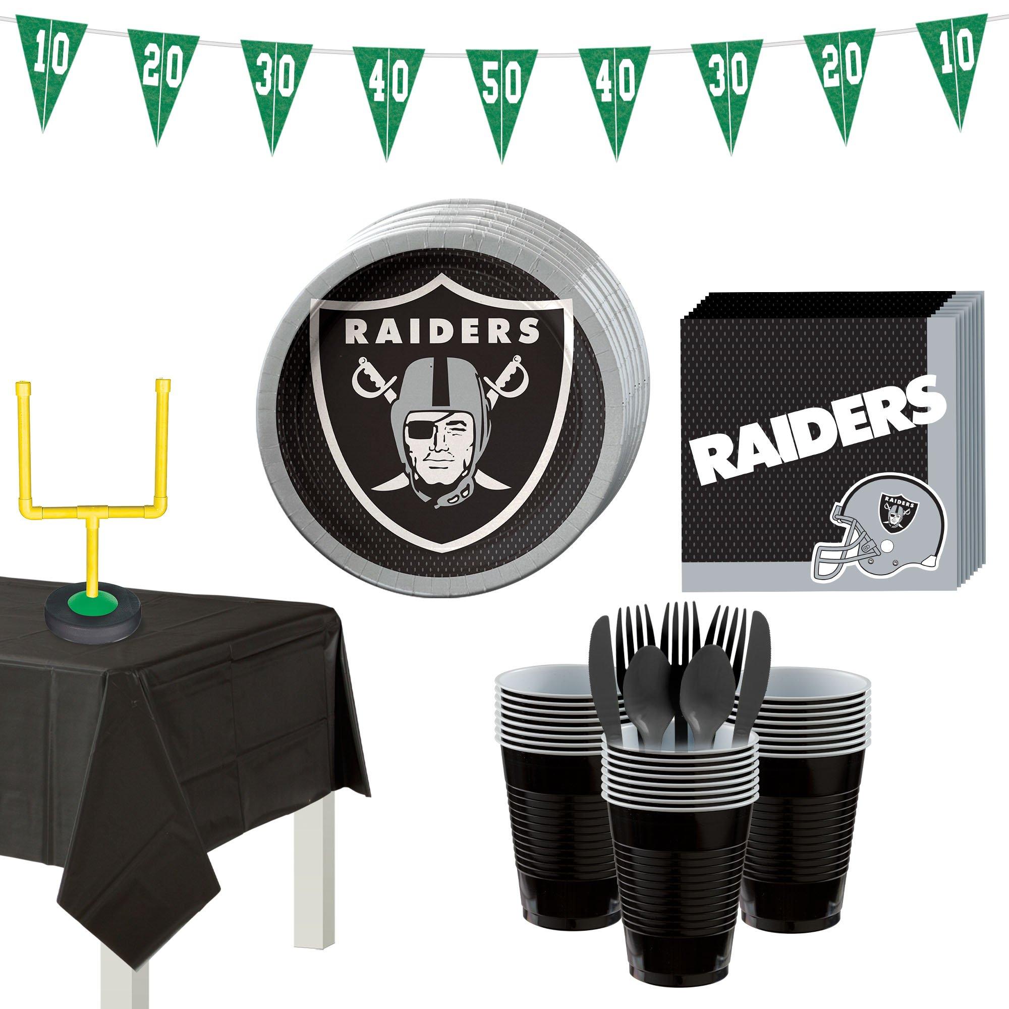 Las Vegas Raiders Party Supplies Pack for 18 Guests - Kit Includes ...
