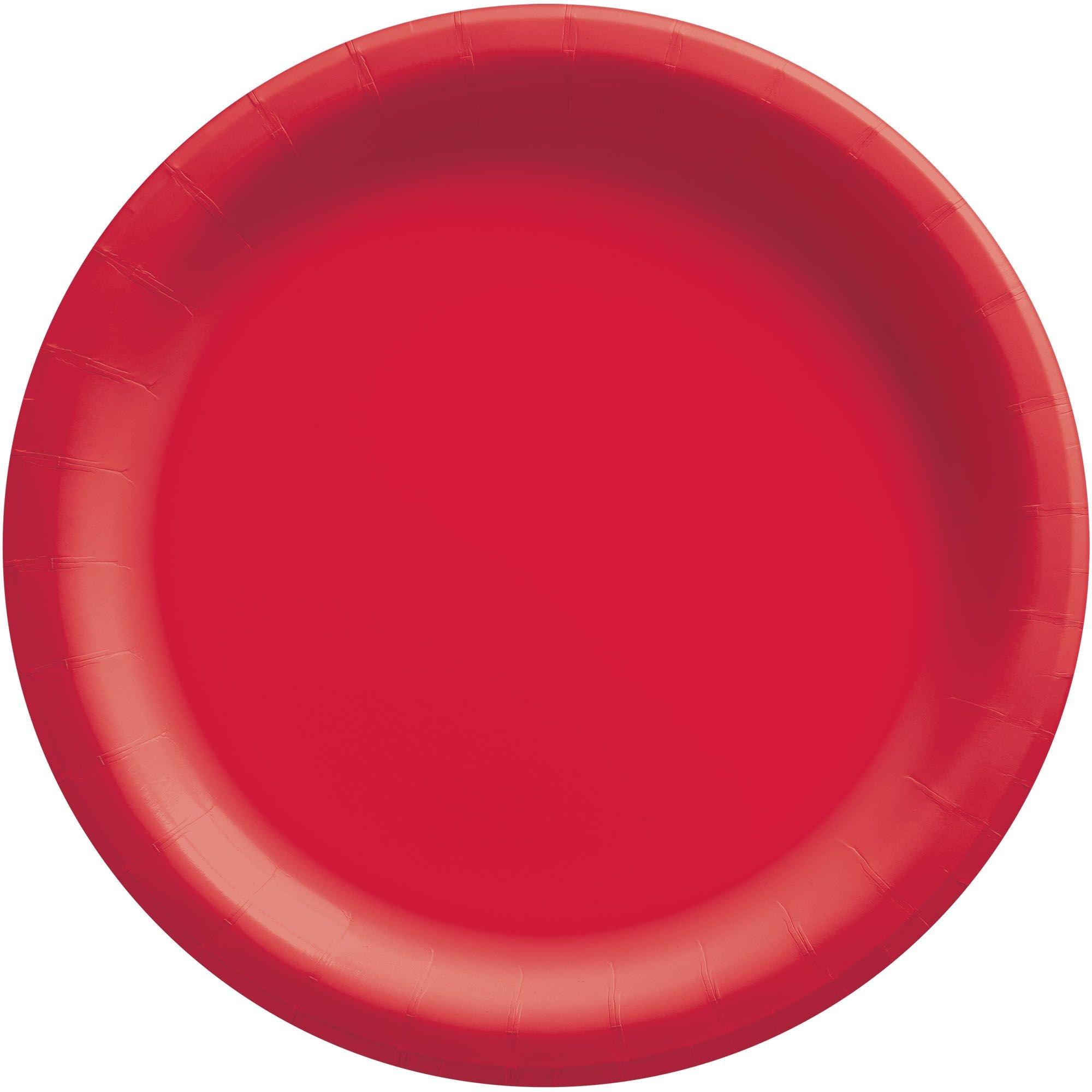 Red Extra Sturdy Paper Dinner Plates, 10in, 20ct | Party City