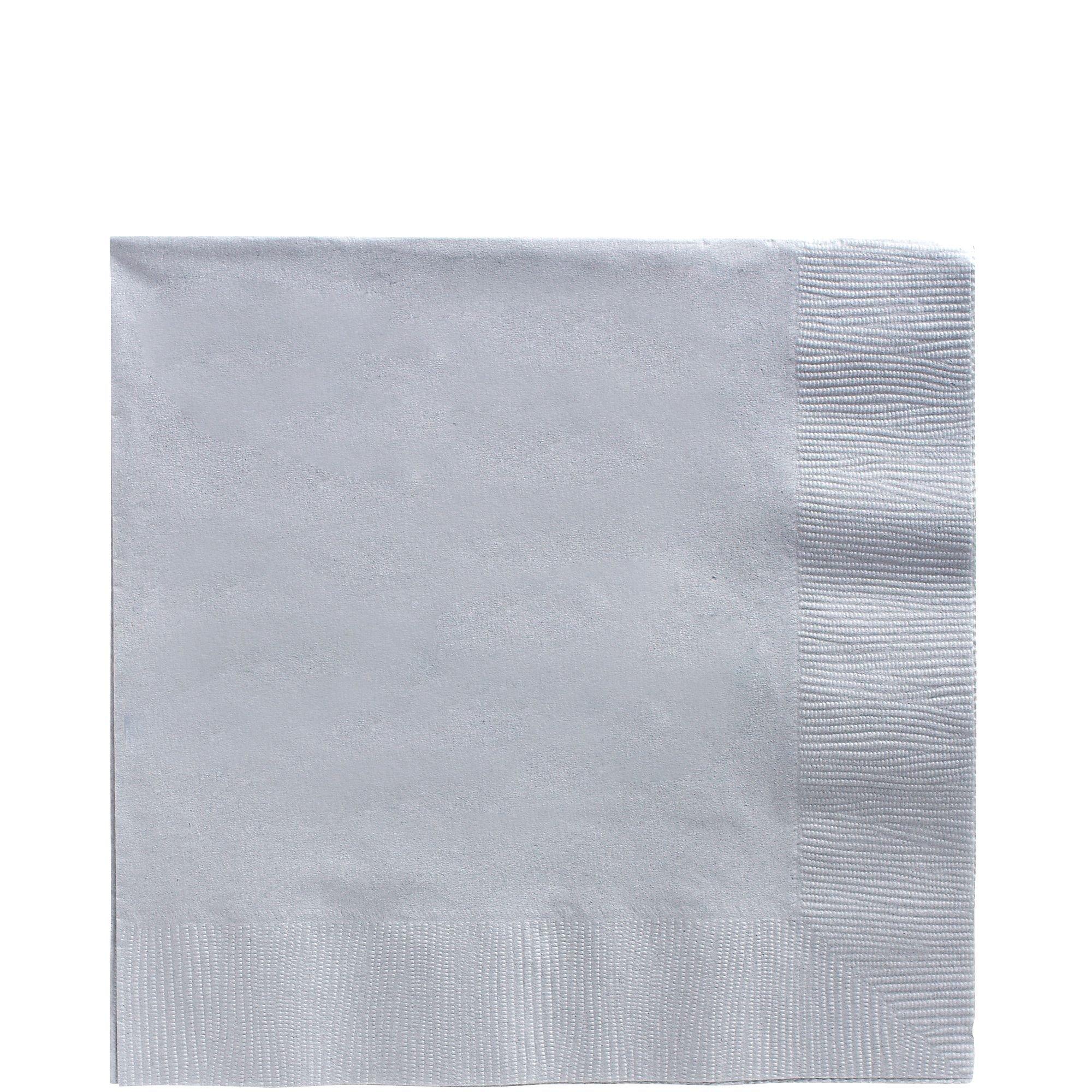 Silver Paper Lunch Napkins, 6.5in, 40ct | Party City