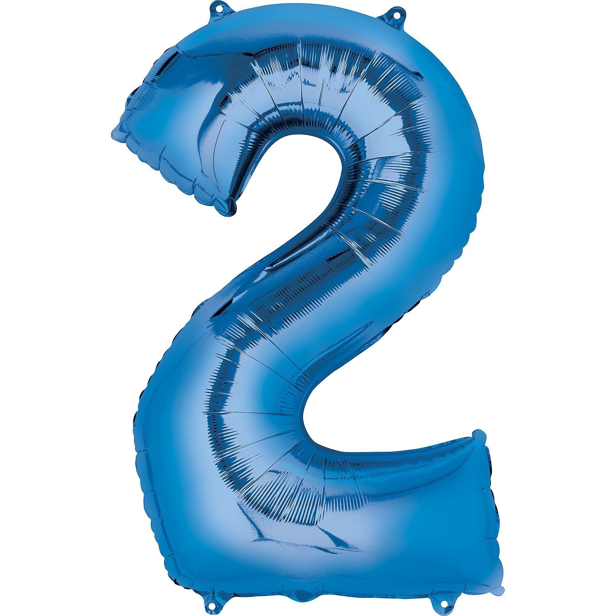 34in Blue Number 2 Balloon | Party City