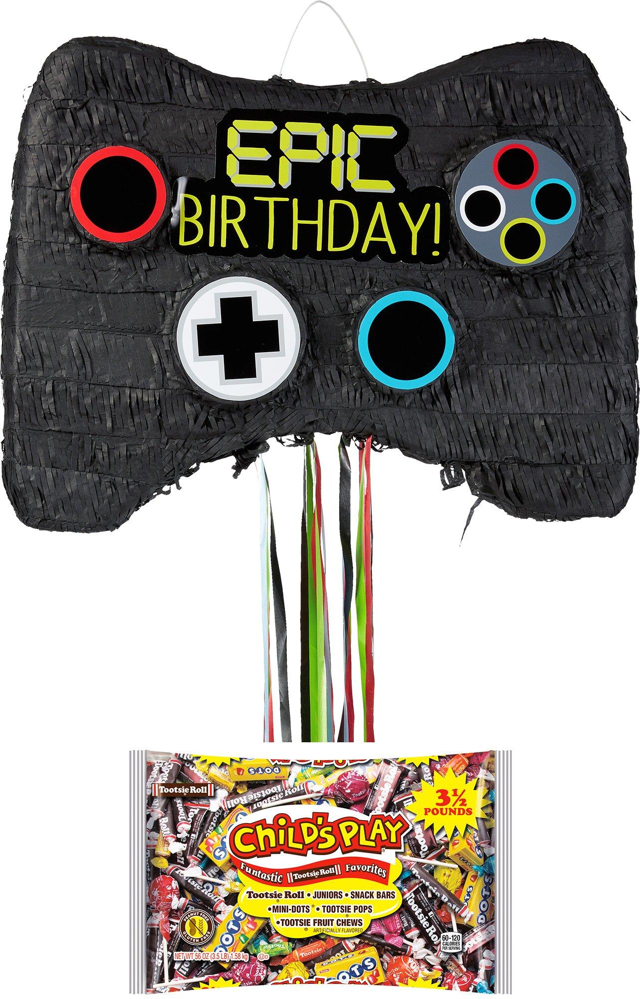 Pull String Video Game Controller Pinata Kit - Includes Pinata & Child ...