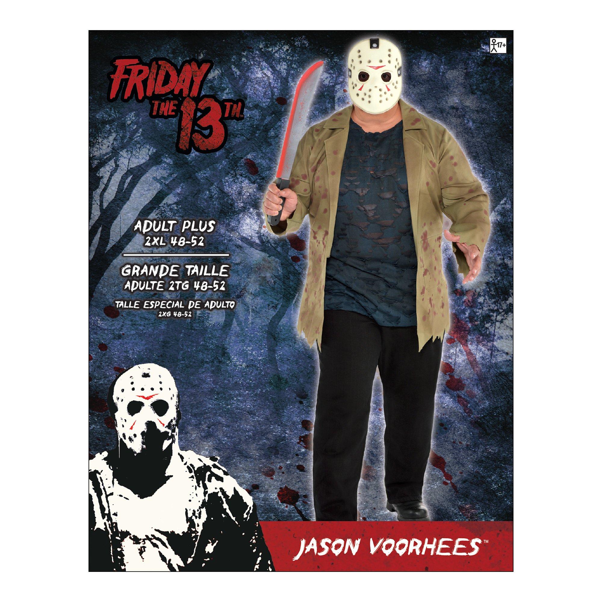 PartyCity Adult Jason Voorhees Costume Plus Size - Friday the 13th ...